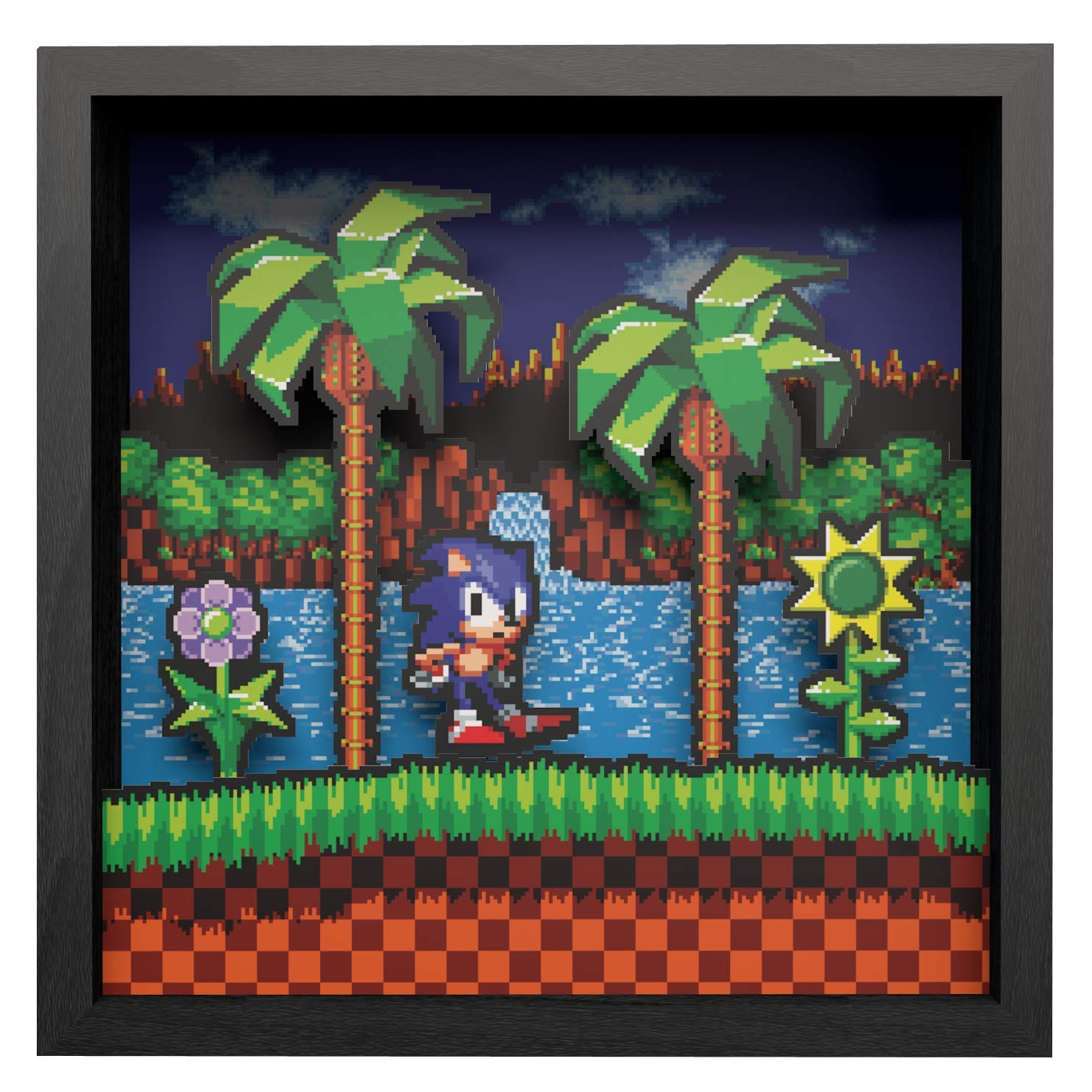 Buy Pixel Frames Sonic The Hedgehog Idle Pose 9x9 inches (Big) Shadow ...