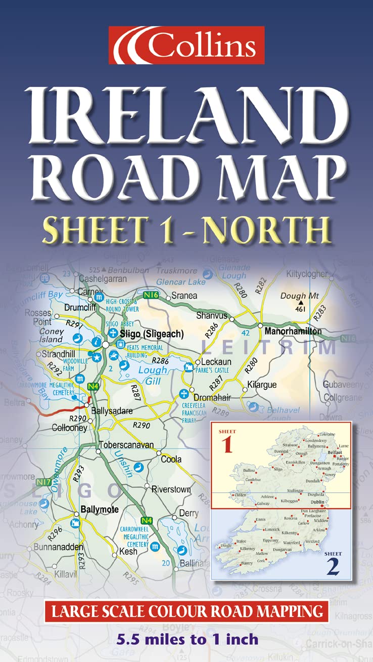 Buy Road Map Ireland: Sheet 1 – North (Ireland Road Map) Book Online at ...