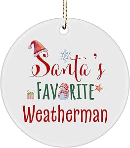 Amazon.com: Santa's Favorite Weatherman Ornament for Christmas Tree ...