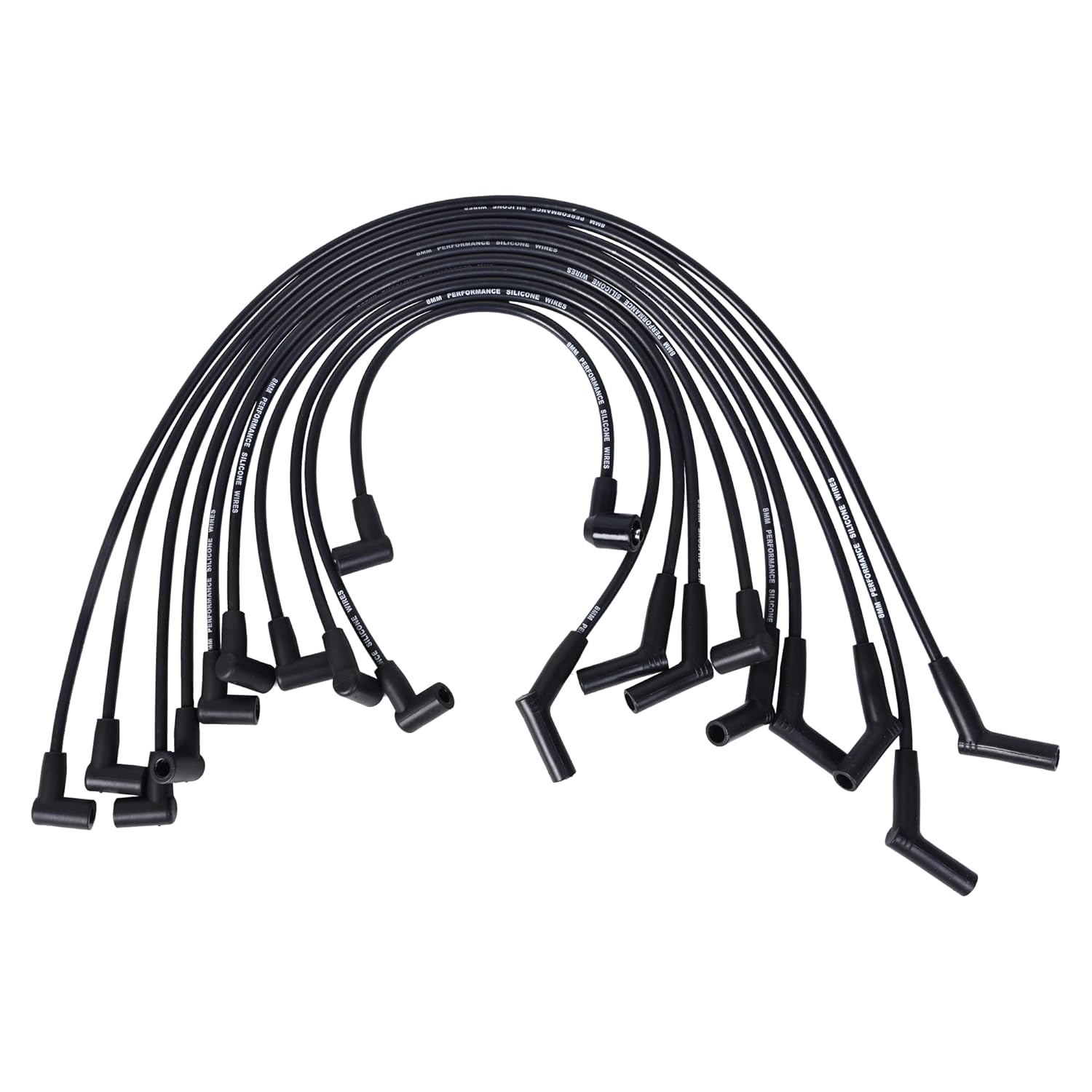 Amazon.com: RLP Silicone Spark Plug Wires Set Black with Two Coil Wires ...