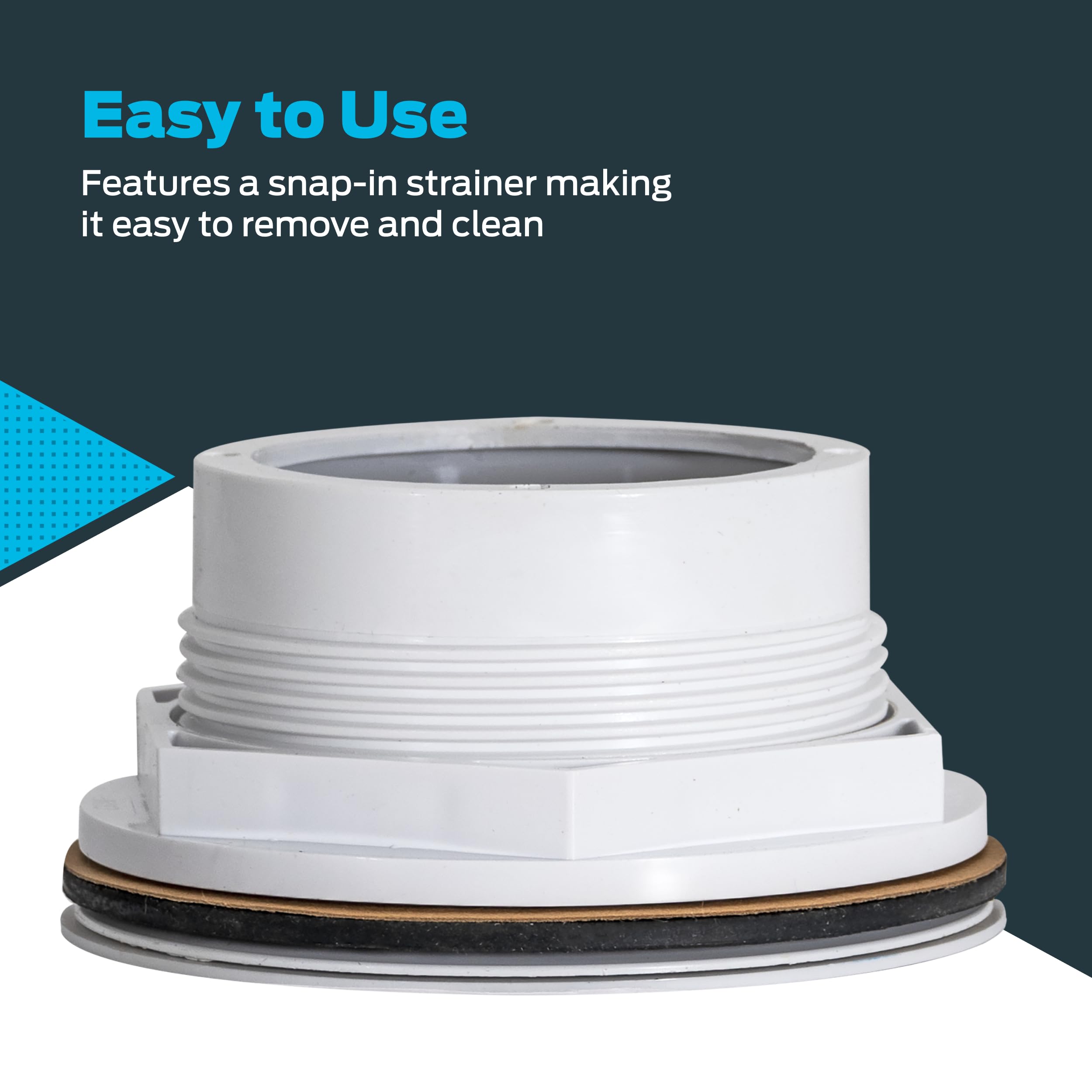 Snapklik.com : EZ-FLO 2 Inch Schedule 40 PVC DWV No-Caulk Shower Drain