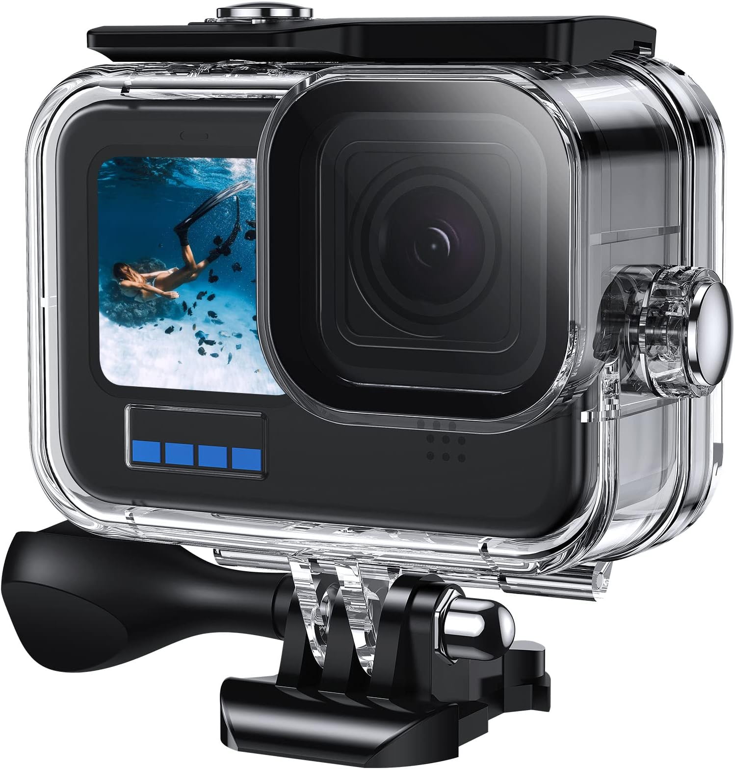 Amazon.com : HONGDAK 196ft/60m Waterproof Housing Case for GoPro Hero ...
