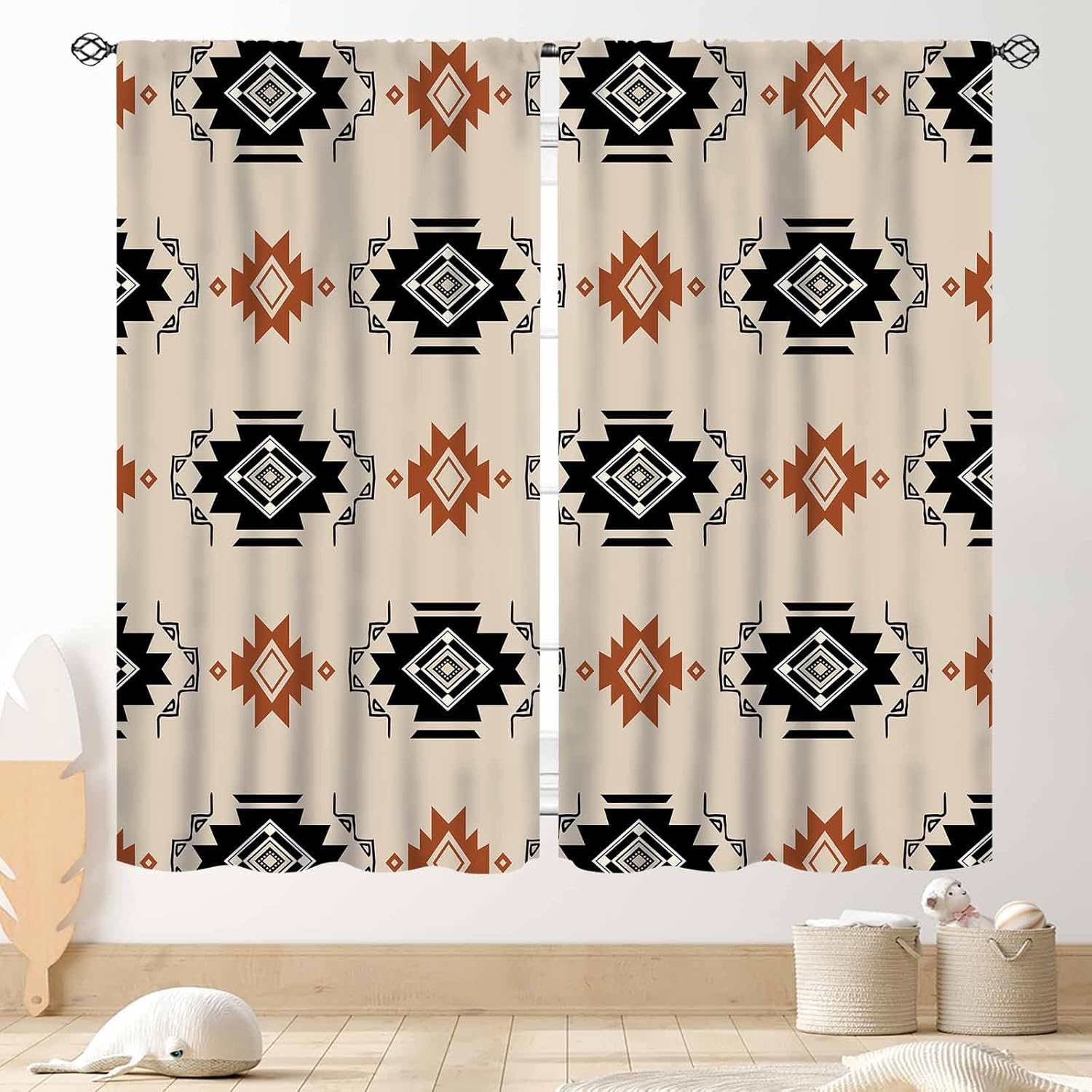 Amazon.com: Western Aztec Curtains, Boho Abstract Tribal Geometric ...