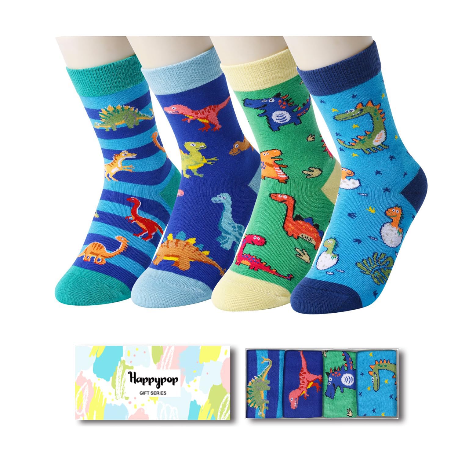 Amazon.com: HAPPYPOP Crazy Boys Socks - Novelty Shark Space Socks Food ...