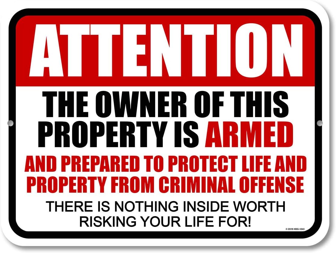 Amazon.com : Honey Dew Gifts No Trespassing Sign, Attention the Owner ...