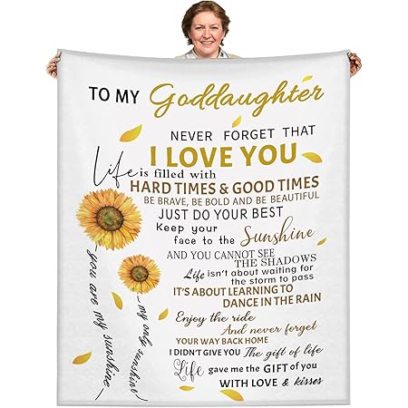 Amazon.com: Gevuto Goddaughter Gifts from Godmother Blankets, Baptism ...