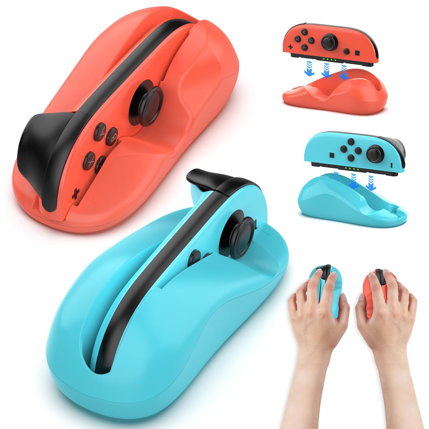 Amazon.com: Gaming Controller Mouse for Joy-Con 2 Hand Grips, Mini ...