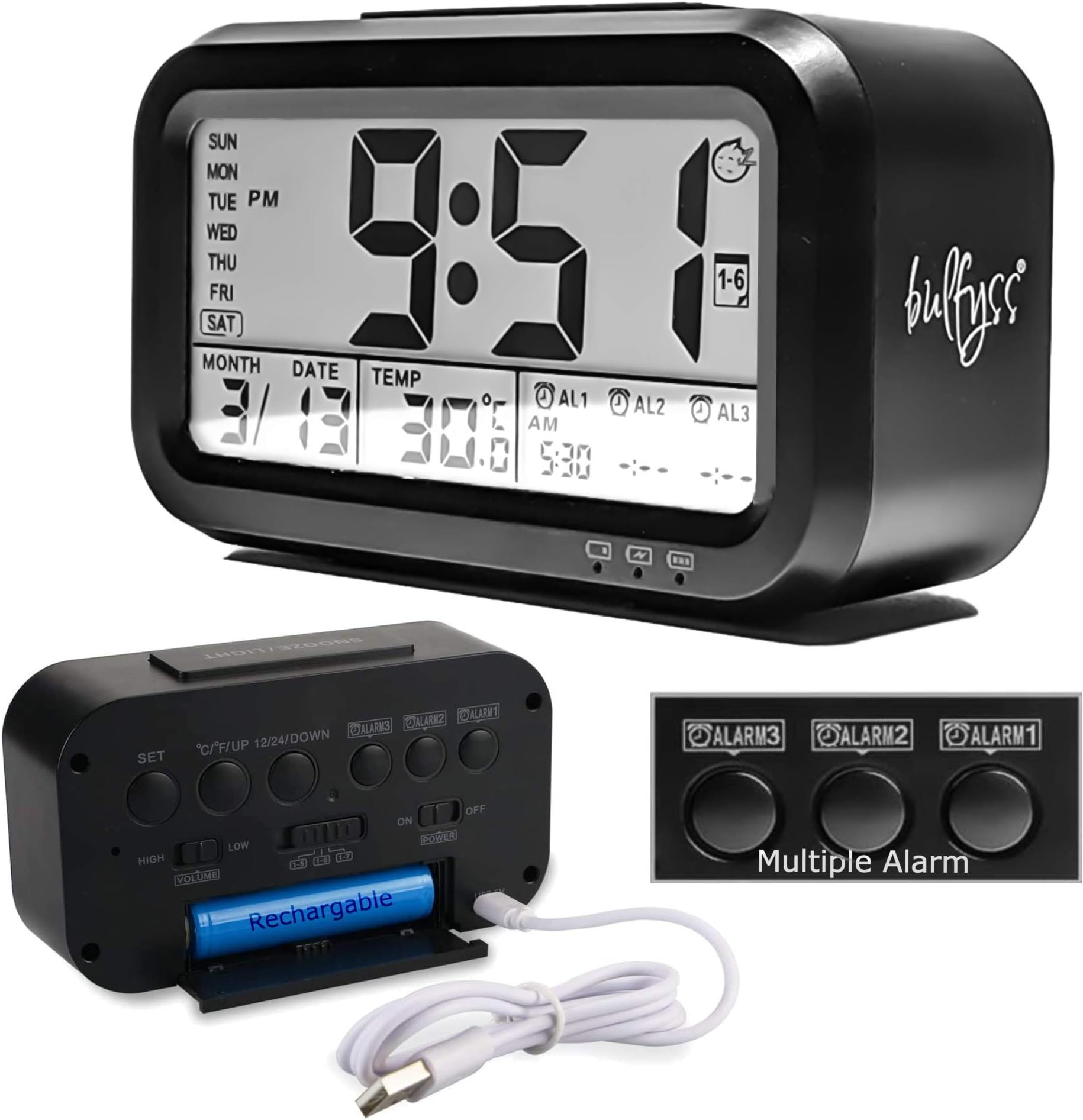 Casio Analog Table Clock (TQ-140-1BDF, Multicolour, 5.7 cm x 5.7 cm x 3 ...