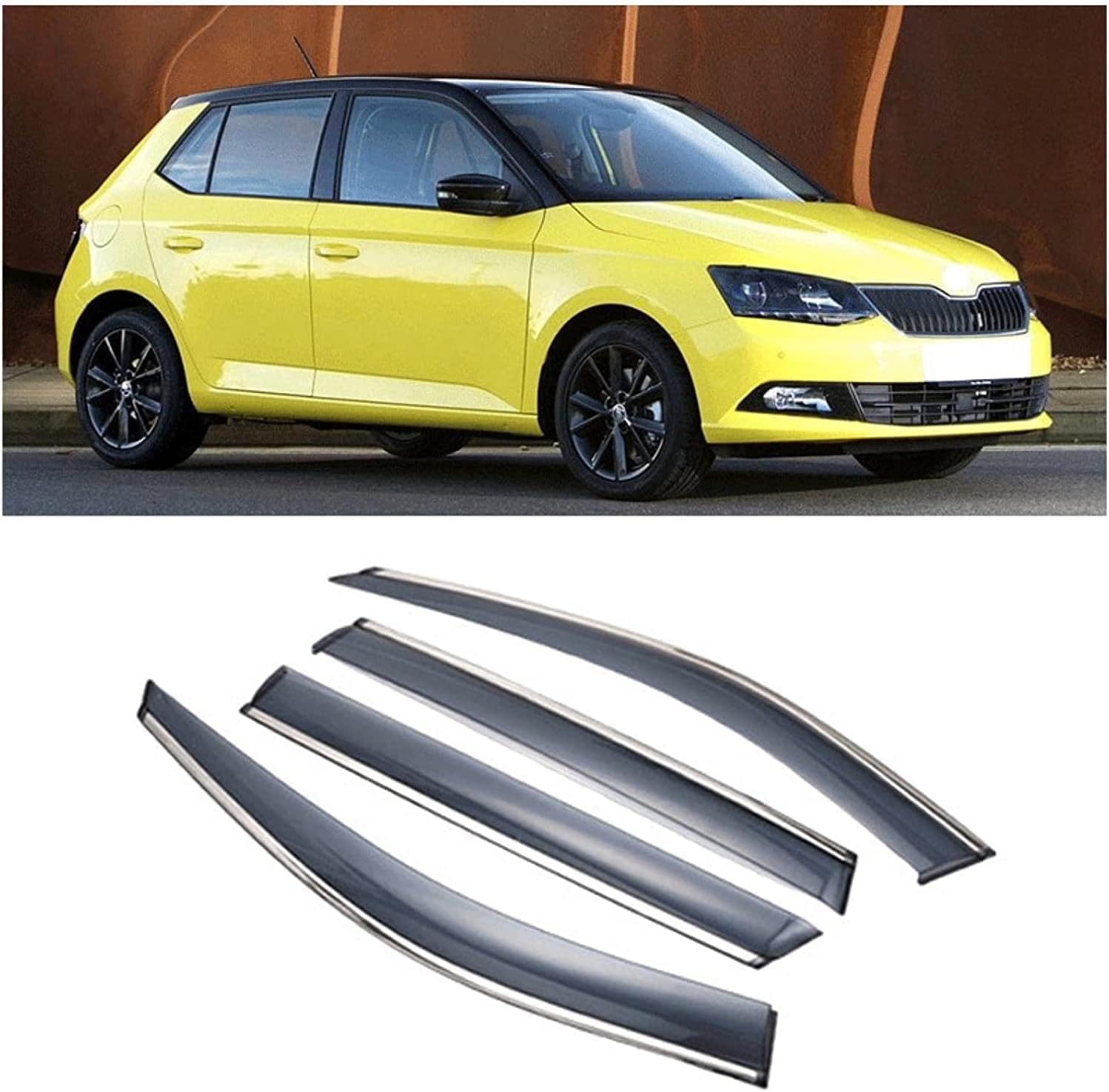 CLVPAI Für Skoda Fabia 2015-2020 4 Stück Auto Windabweiser ...
