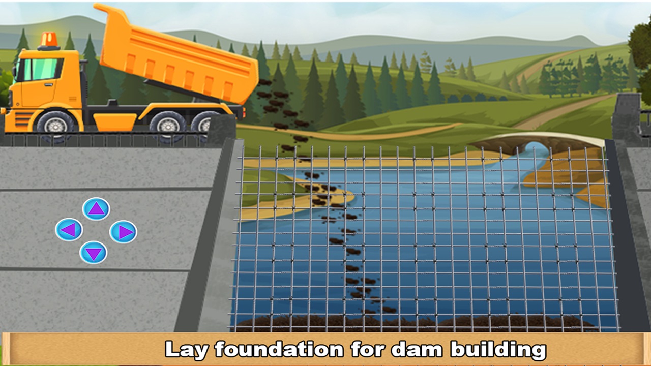 Building Water Dam Construction Vehicles Truck Driving Boys Girls Kids ...