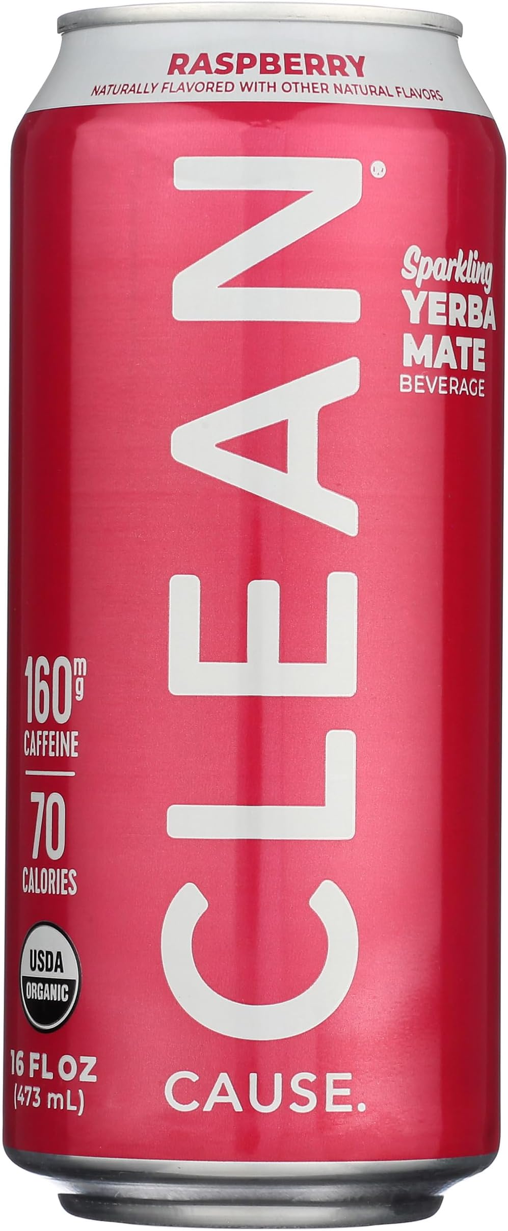 Amazon.com: Clean Cause, Yerba Mate Energy Drink, Raspberry, 16 oz
