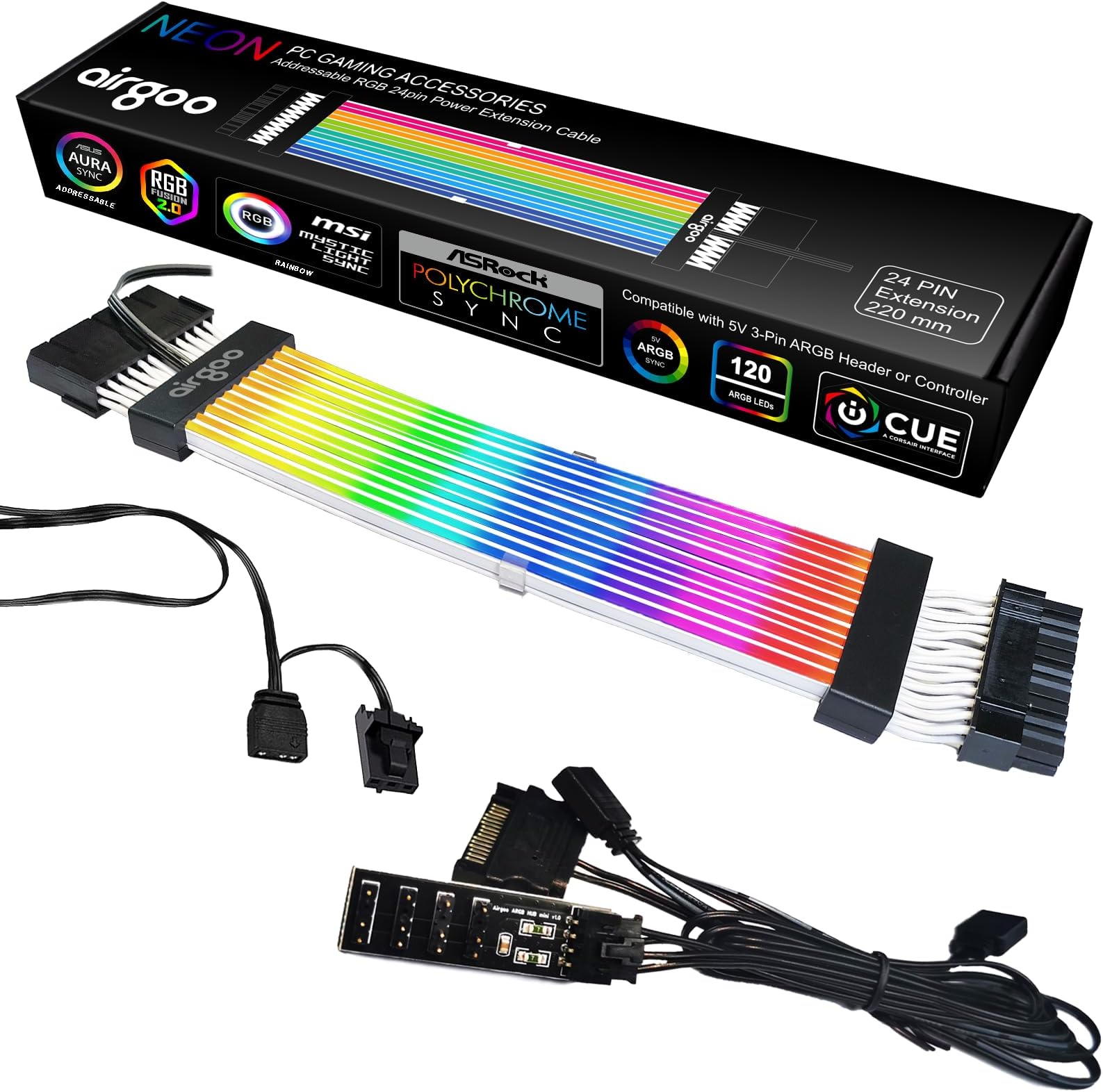 Amazon.com: Sirlyr RGB 8 Pin PCIE Cable,Bright ARGB GPU Cables ...