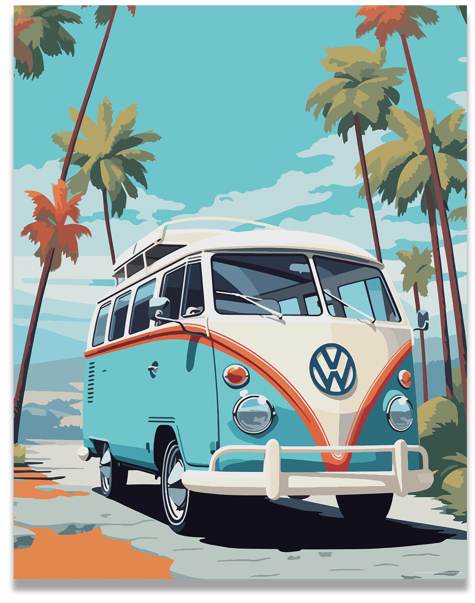 Amazon.com: Inspirational Wall Art Co. - Journey | Retro Volkswagen ...
