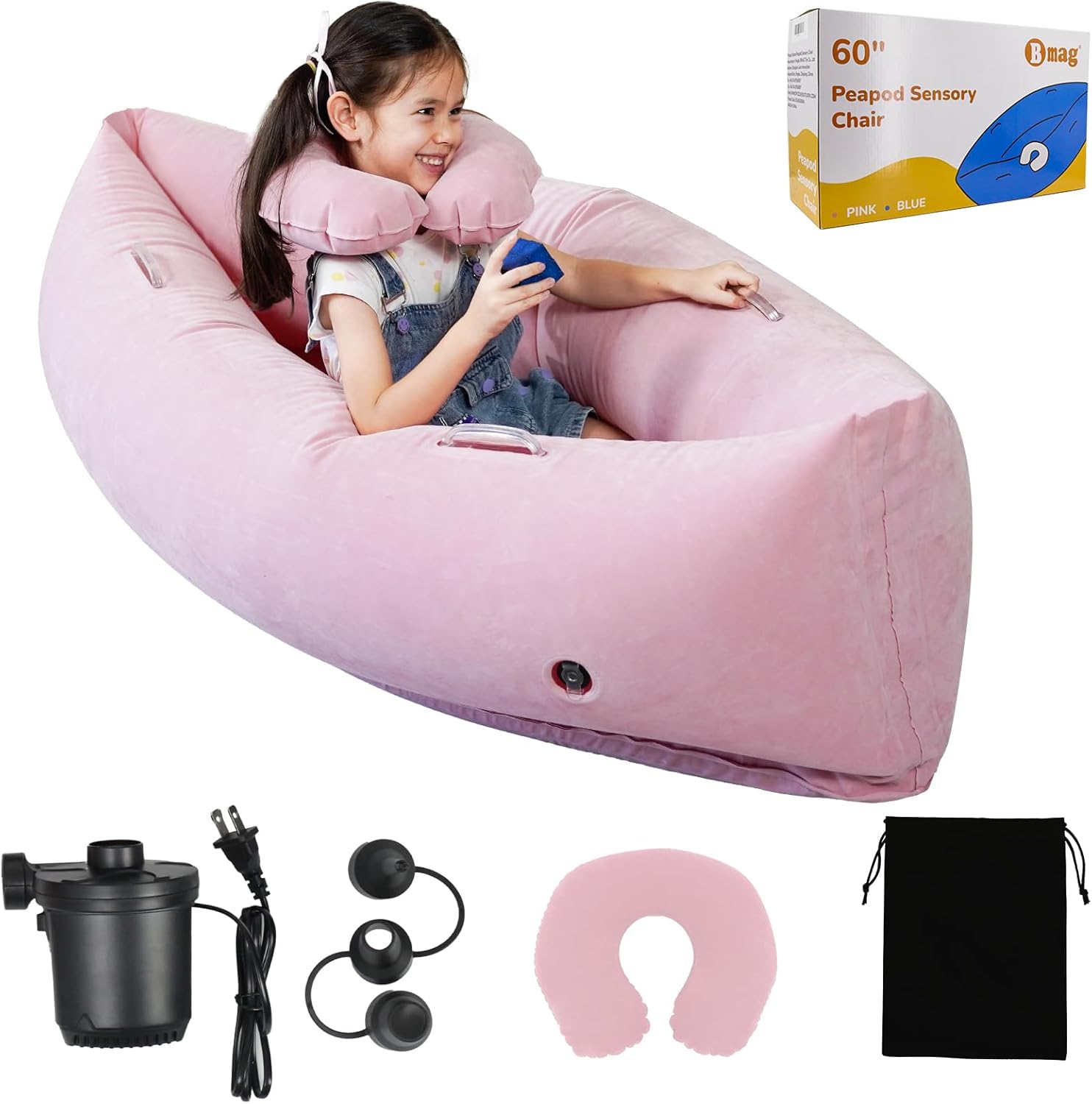Amazon.com: BMAG Peapod Sensory Chair, 60" Inflatable Peapod Chair with ...