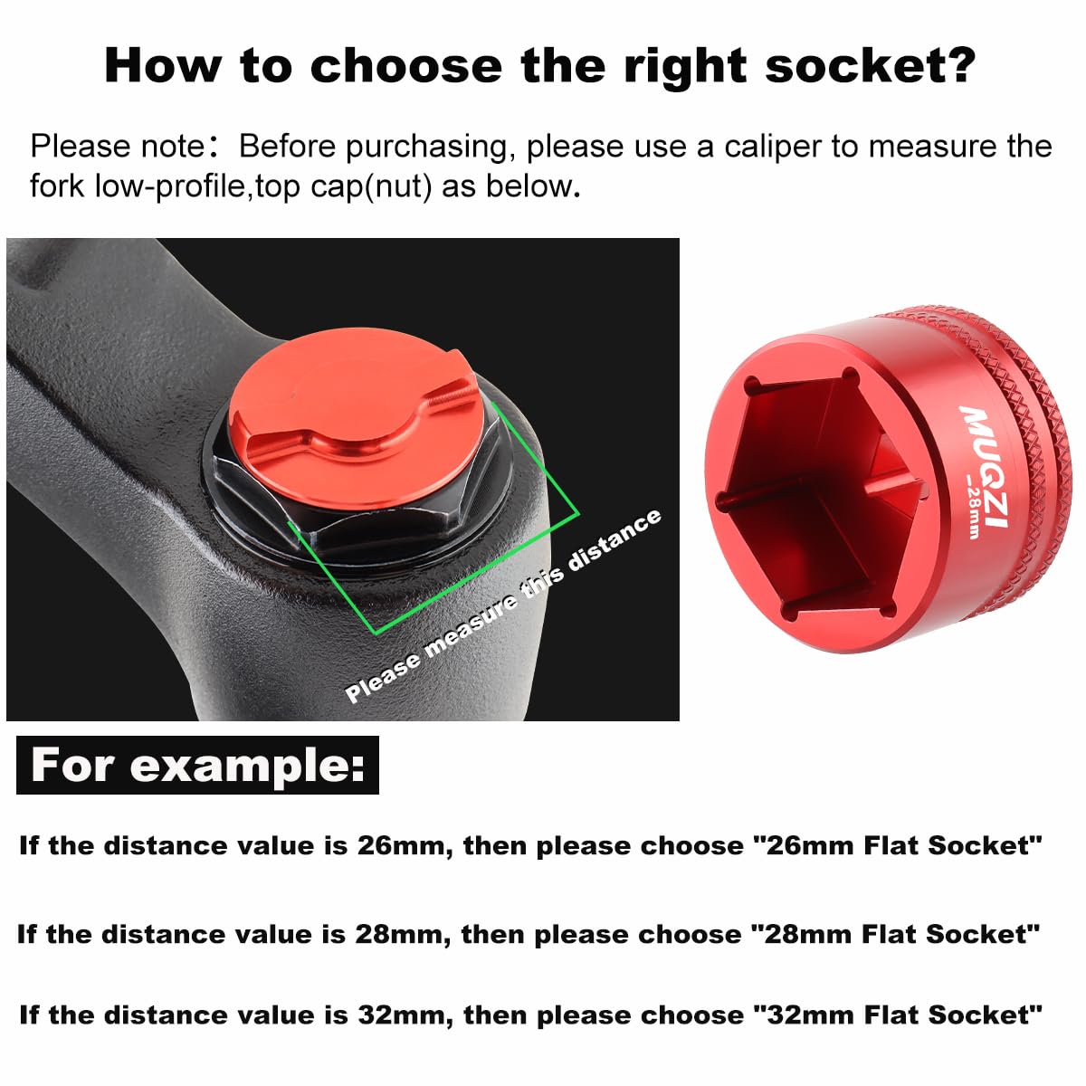 Snapklik.com : MUQZI Bike Fork Topcap Socket Tool