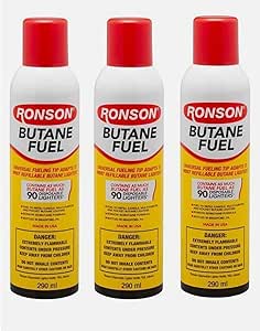Amazon.com: Ronson Butane Fuel Universal Fueling 3 Pack 290ml (5.73oz ...