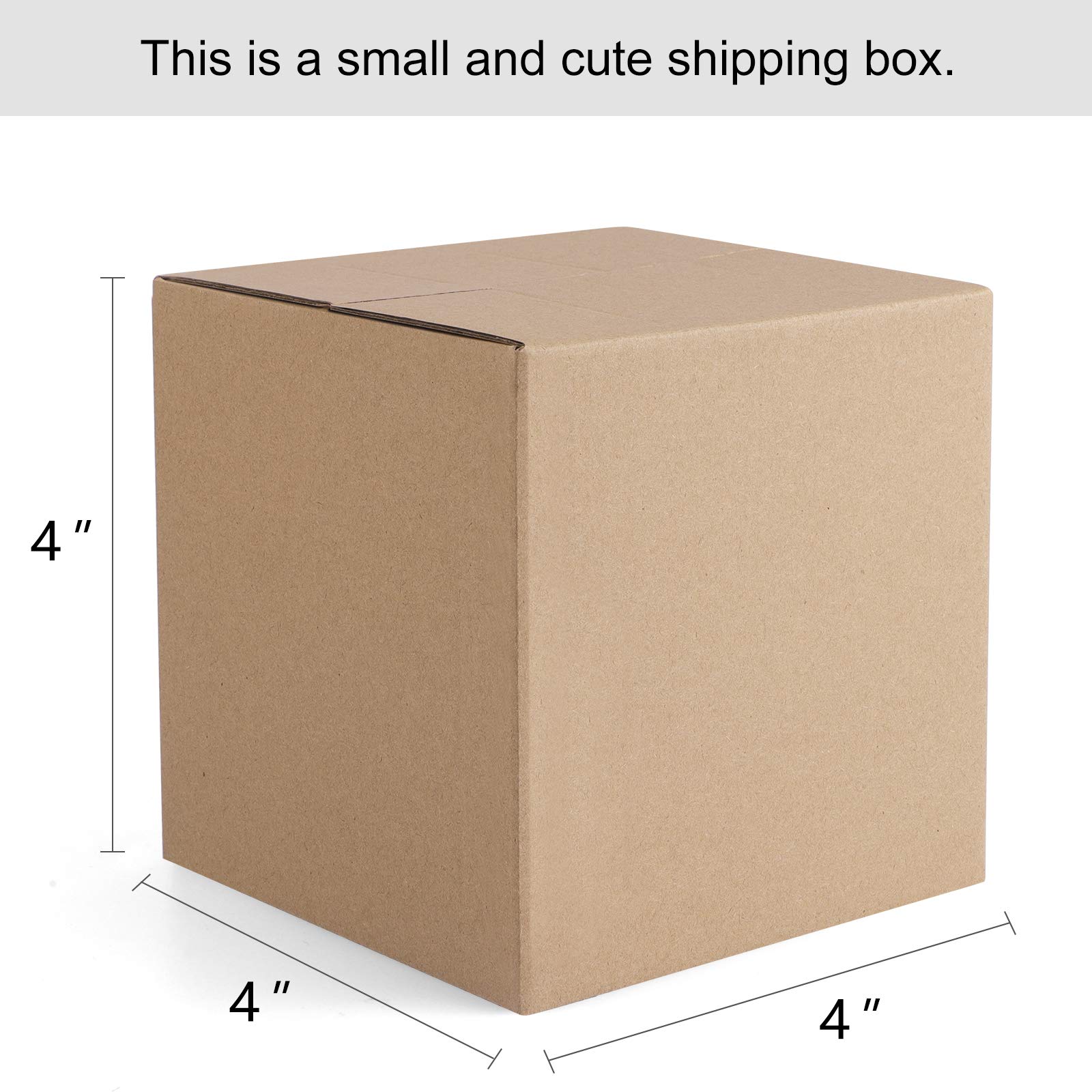 Snapklik.com : 4x4x4" Cardboard Box Mailers 25 Pack Brown Cube ...