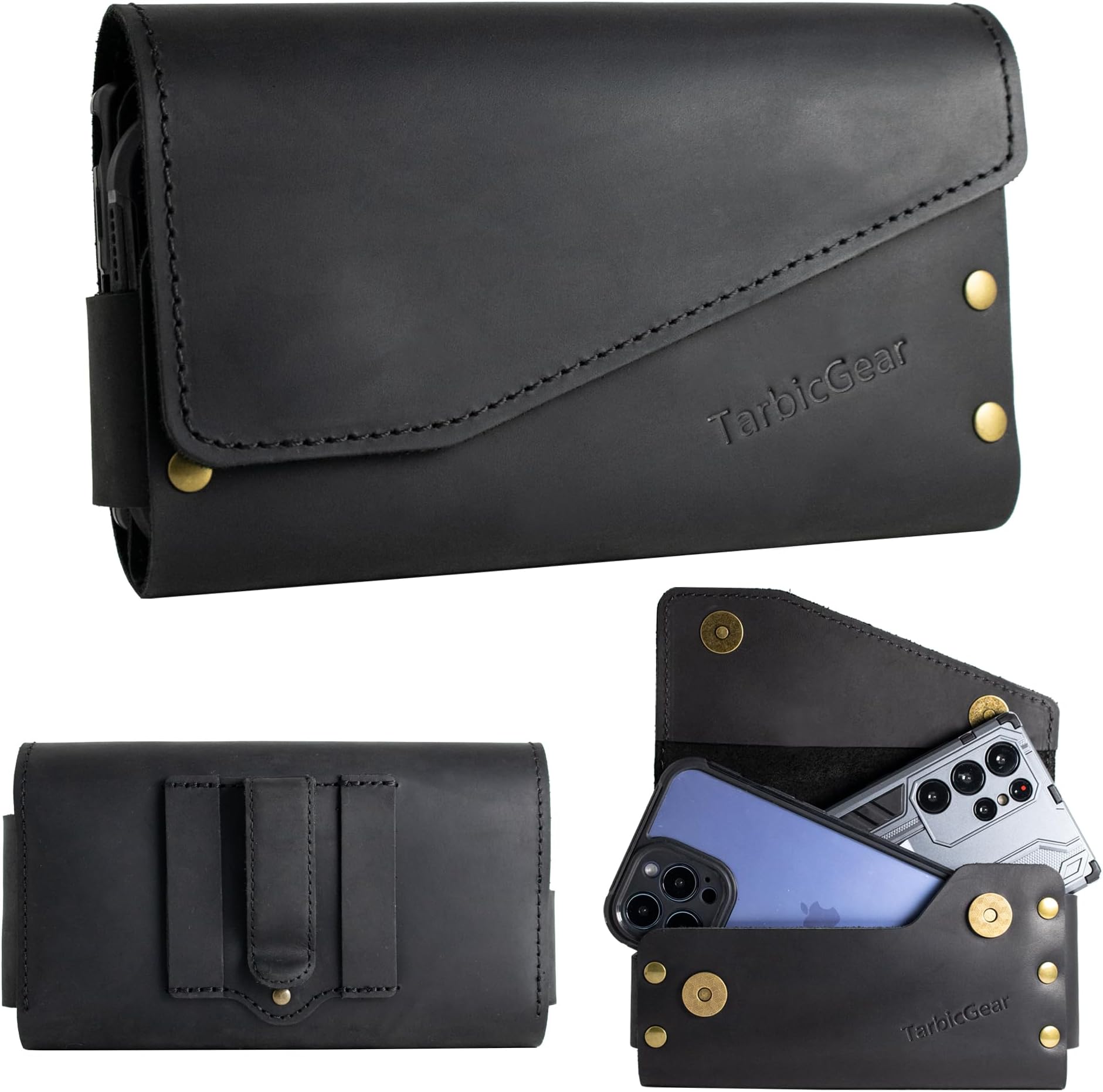 Amazon.com: aubaddy Dual Phone Holster Pouch Case for 2 Phones, Double ...