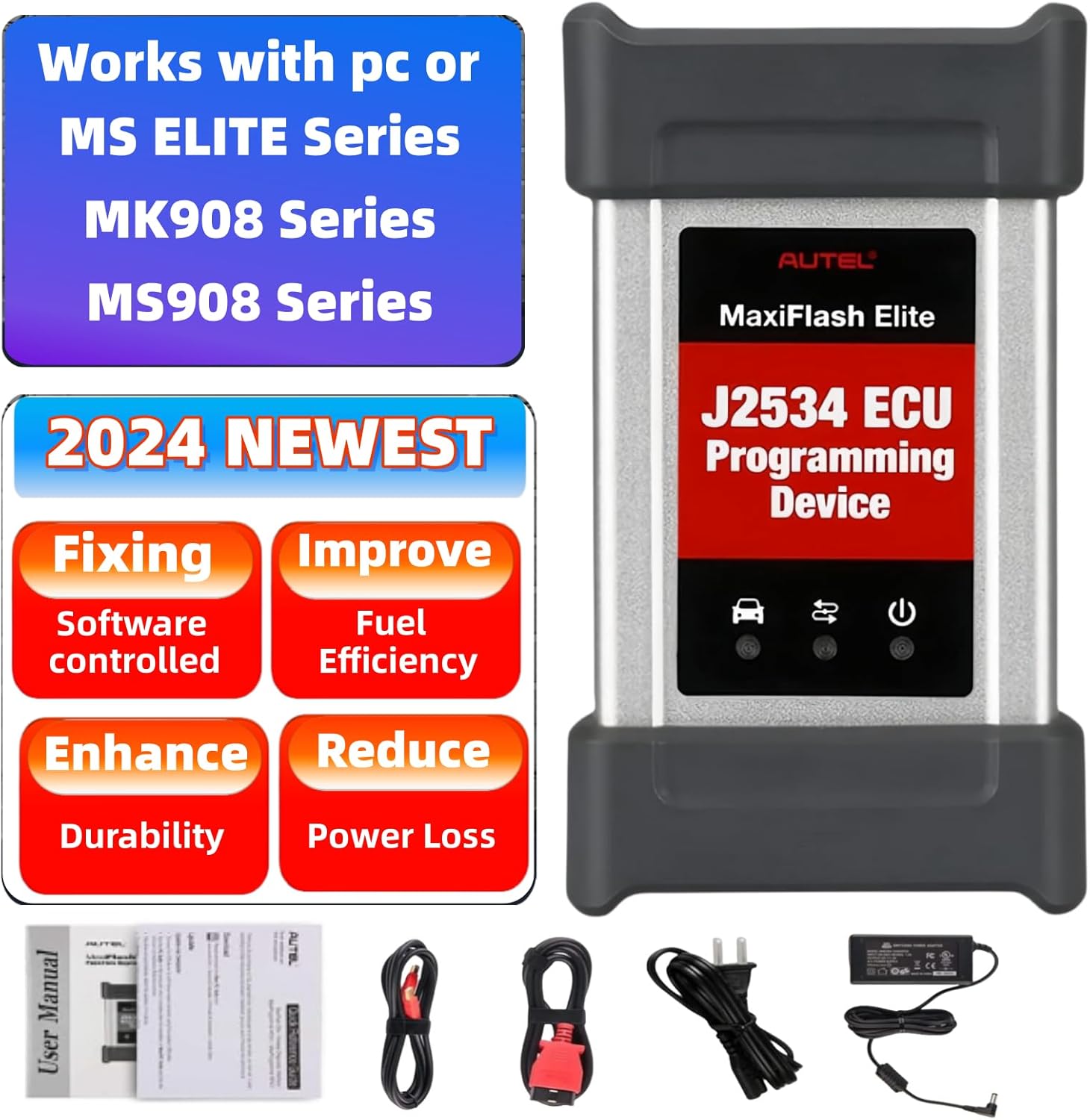 Autel MaxiFlash Elite Vehicle Communication Interface J2534 PassThru ...