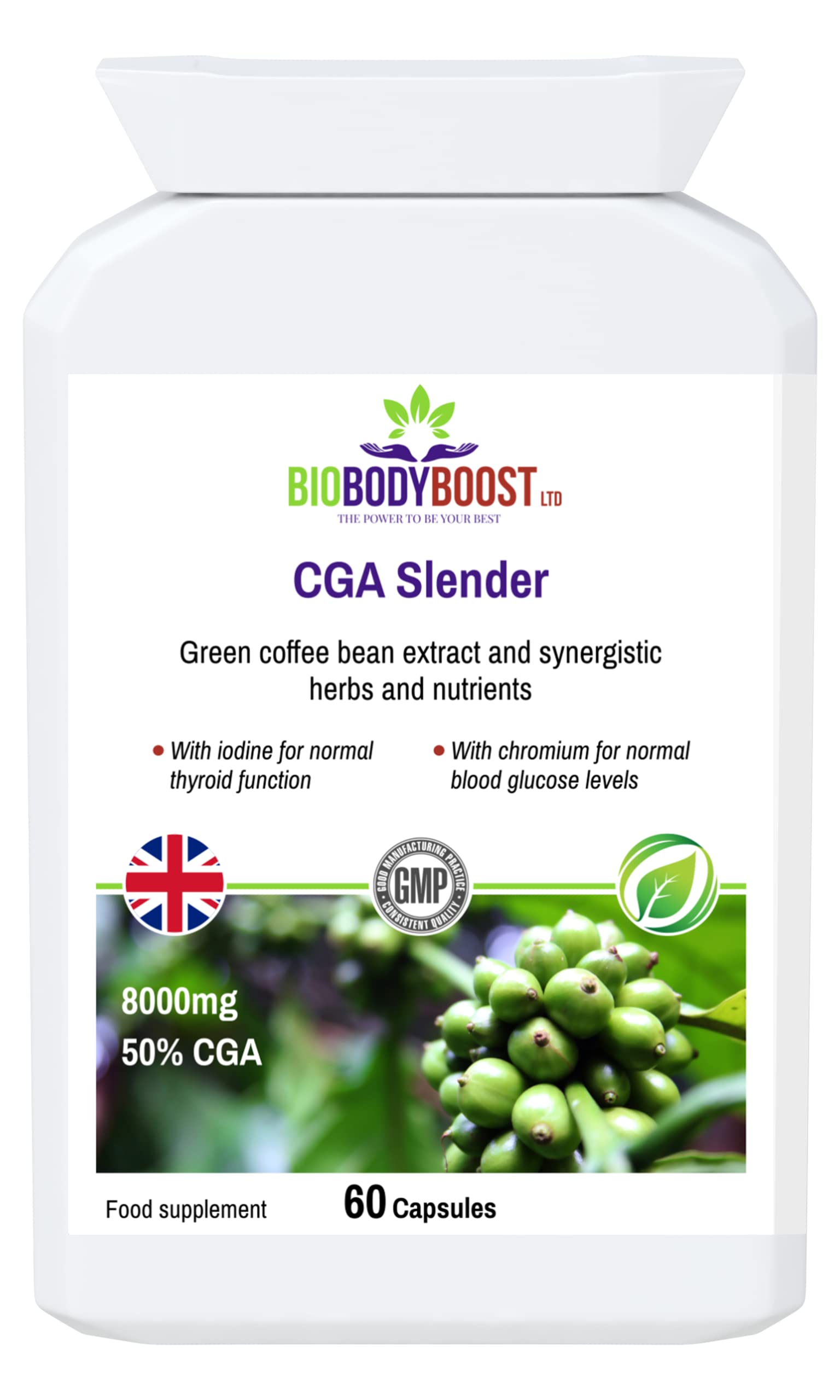 CGA Slender Green Coffee 8000 - Natural Weight Management, 60 Capsules ...