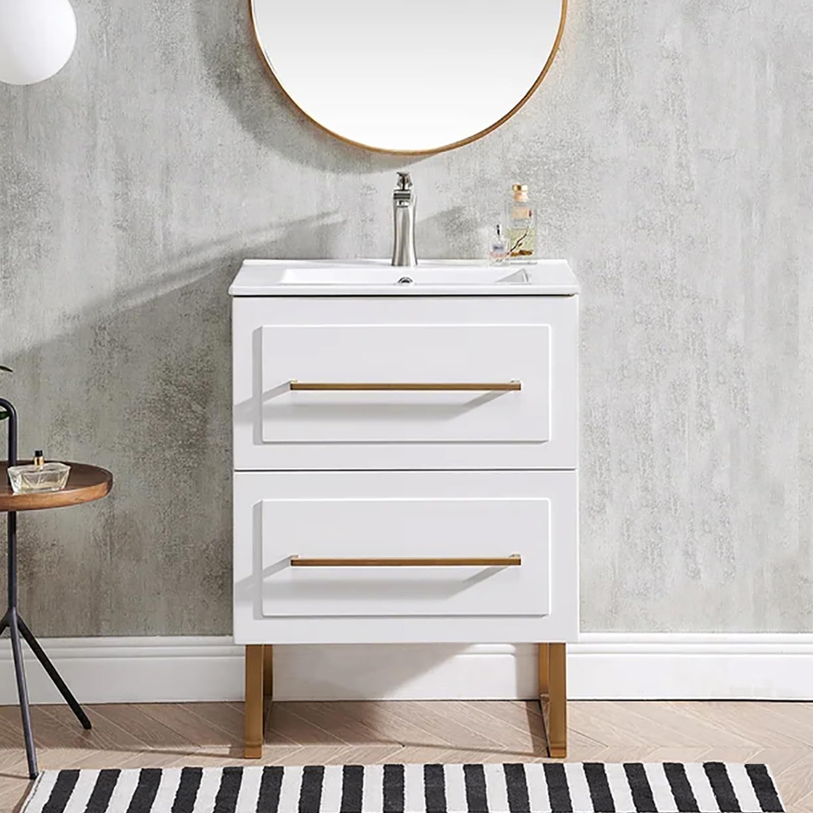 Amazon.com: Mogiyin Modern 24 inch Bathroom Vanity with Sink, Small ...