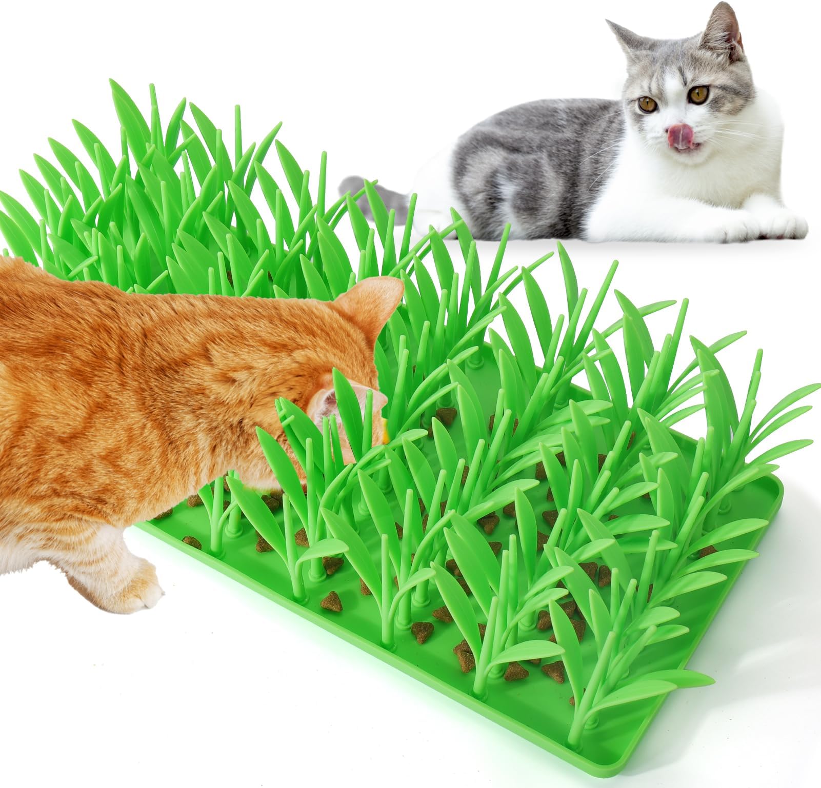 Amazon.com: Palksky Silicone Grass Mat for Cats, Slow Food Cat Grass ...
