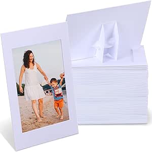Amazon.com - Maitys 100 Pieces White Paper Picture Frames for 4 x 6 ...