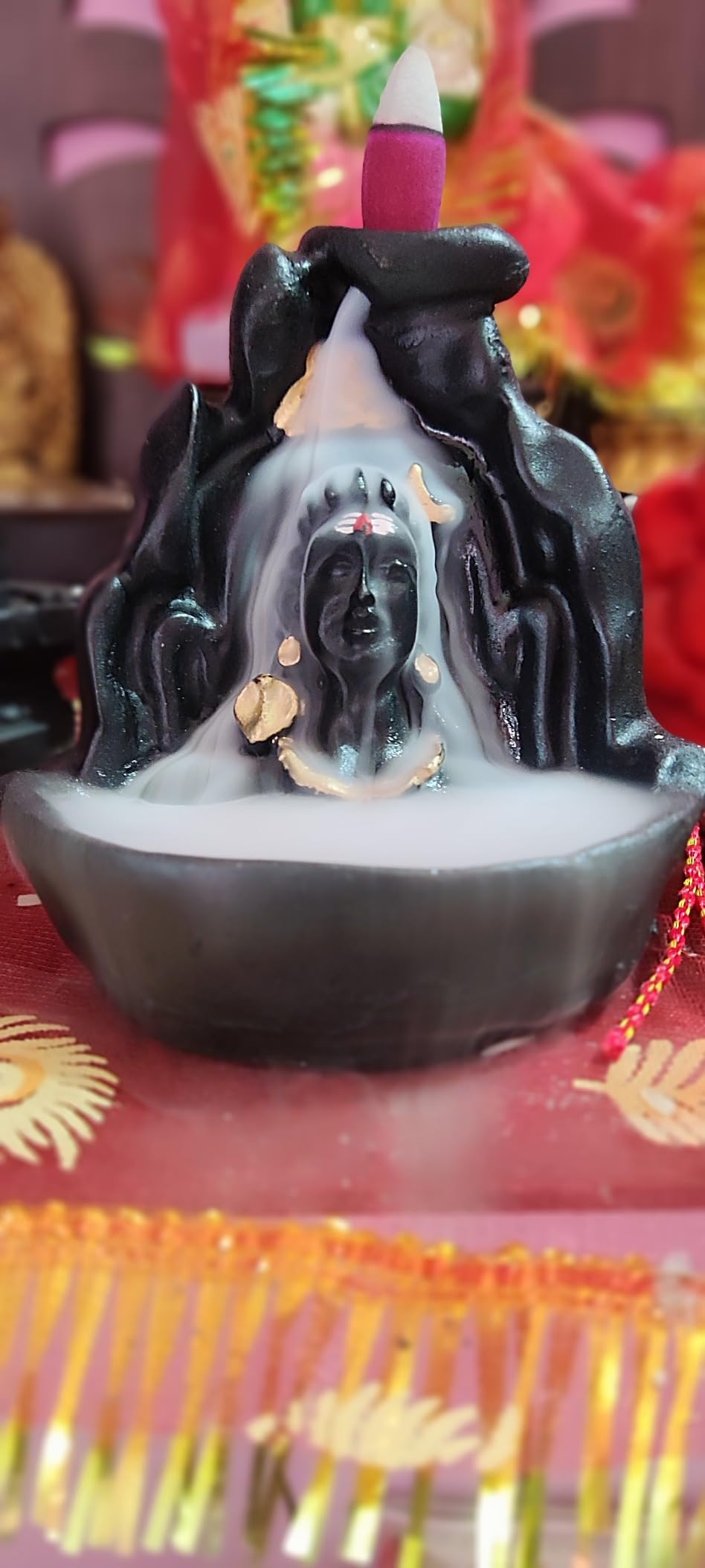 PICKARTME Adiyogi Smoke Fountain Incense Holder Decorative Showpiece ...