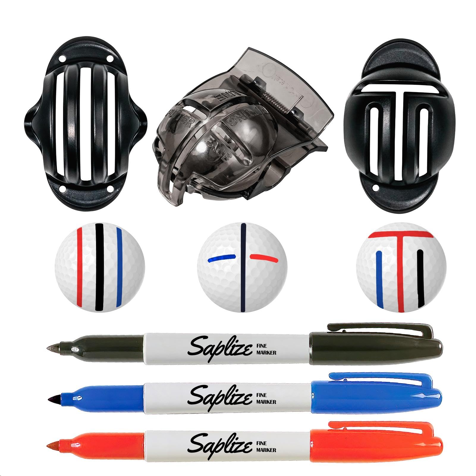 Snapklik.com : SAPLIZE Golf Ball Marker Alignment Kit(Mixed 3 Pack ...