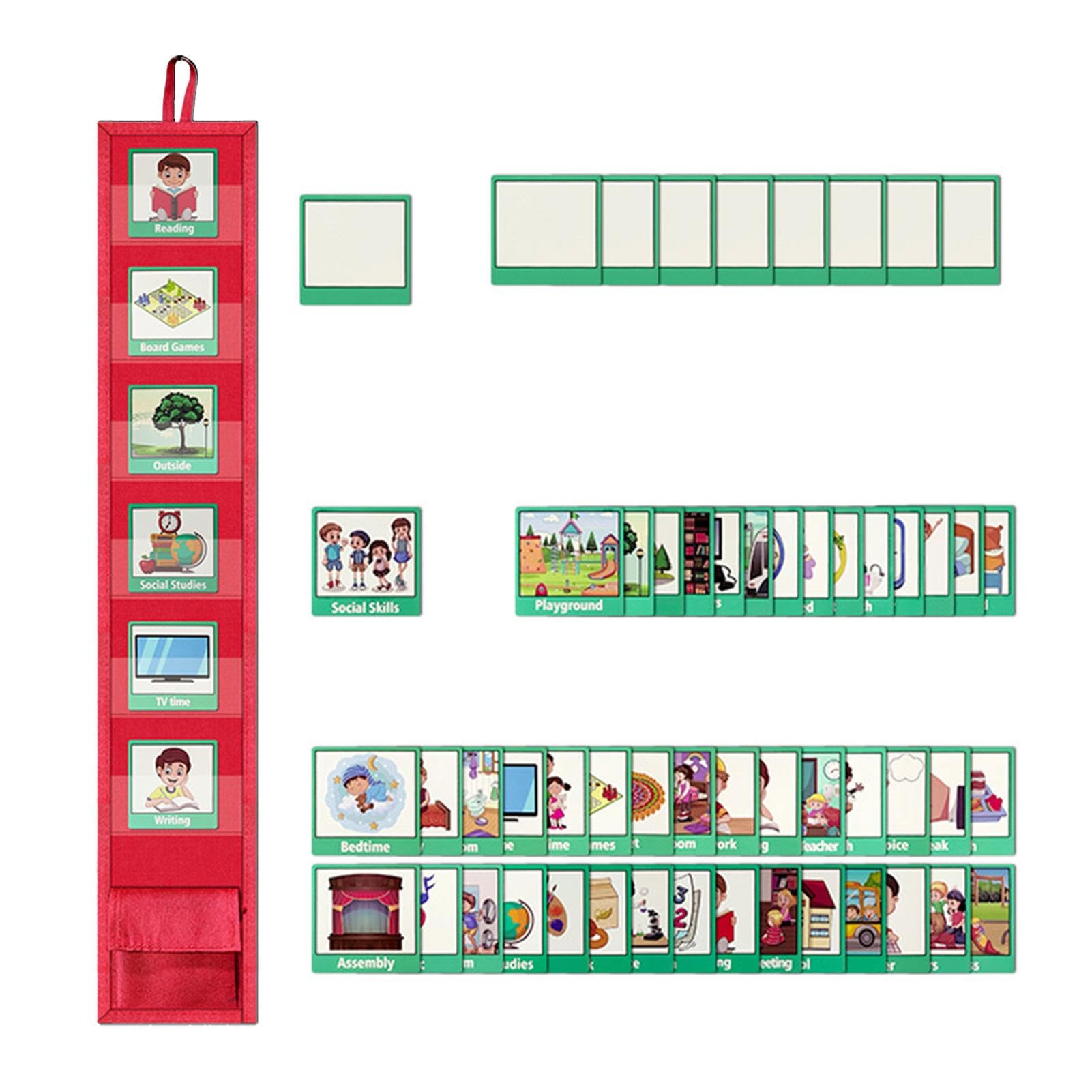 Amazon | Kids Visual Schedule - Visual Schedule Pocket Chart, Daily ...