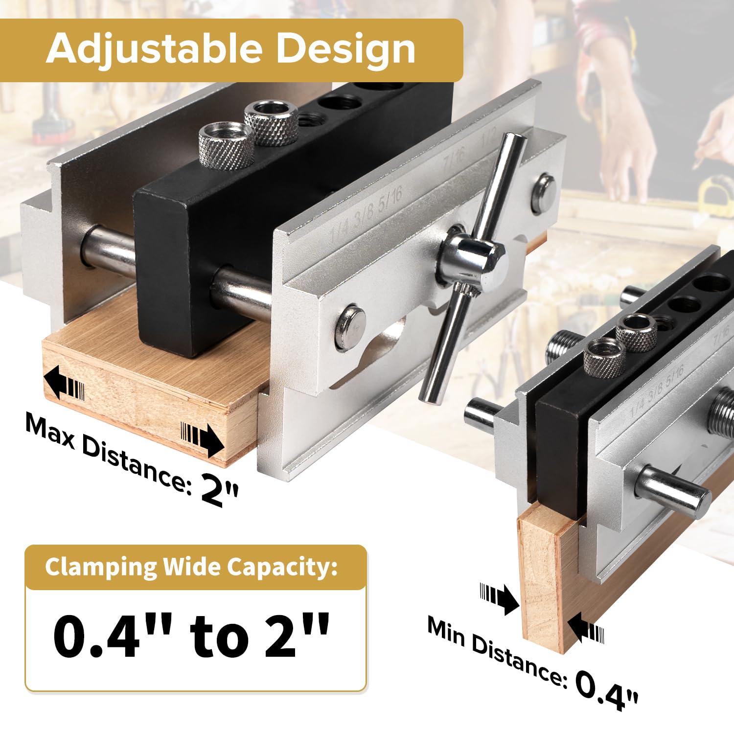 Snapklik.com : Donext Self Centering Dowel Jig Kit, Adjustable Width ...