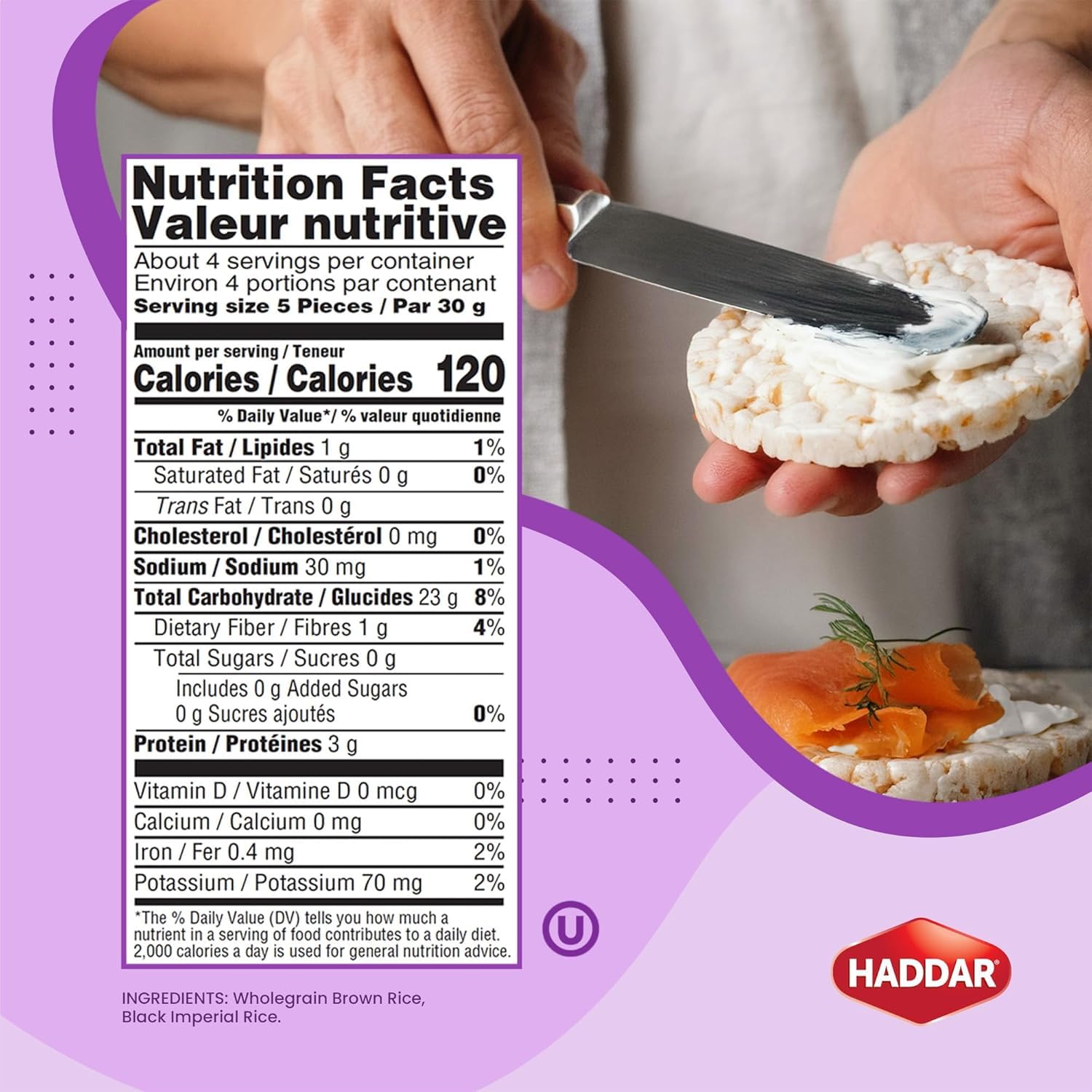 Snapklik.com : Haddar Wholegrain Rice Cakes 4.2oz