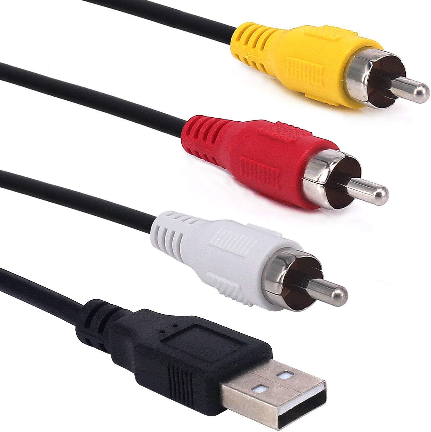 Amazon.com: USB Male to 3 Rca RGB Female Video AV A/V Converter Cable ...