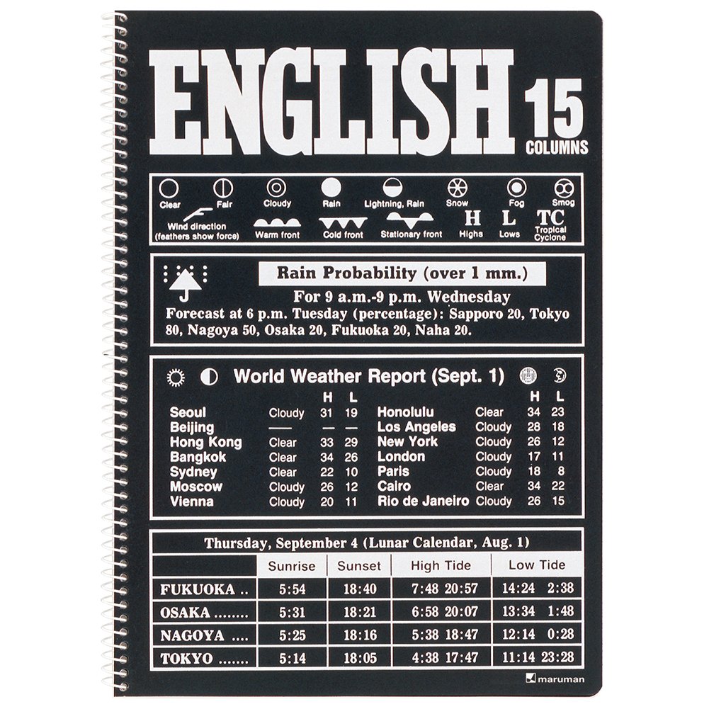 Snapklik.com : N526A-05 Notebook, English Character Ruled, B5, 15 Tiers ...