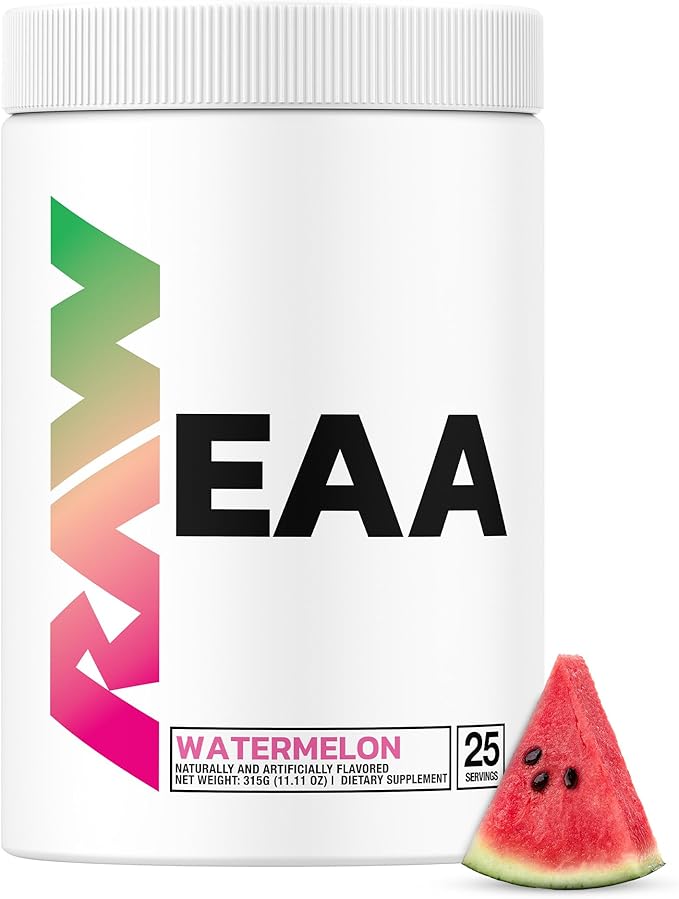 Amazon.com: RAW EAA Amino Acids Powder, Watermelon (25 Servings) - Pre ...