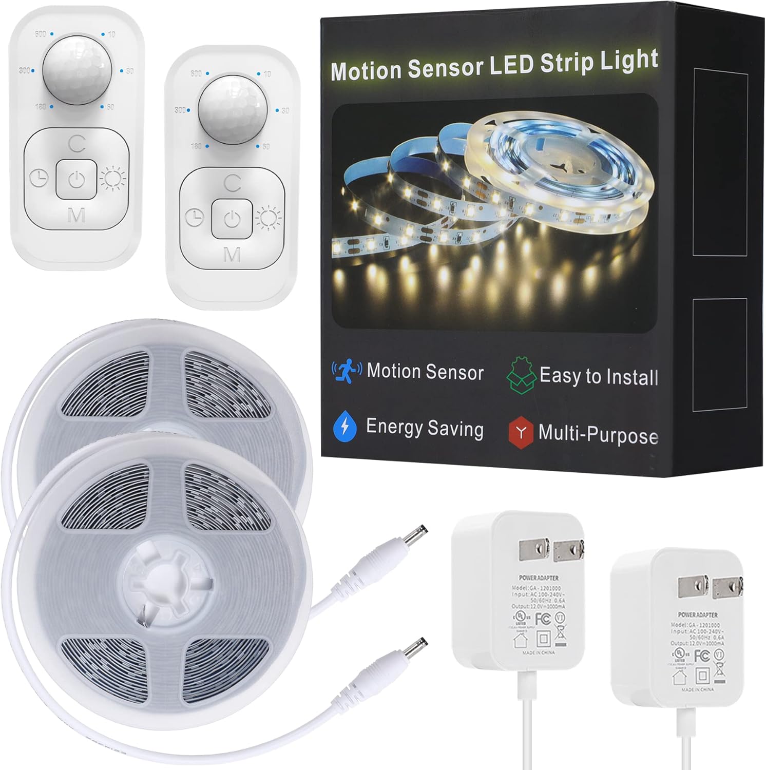 Motion Sensor Under Cabinet Lights - Plug-in LED Strip Lights Indoor ...