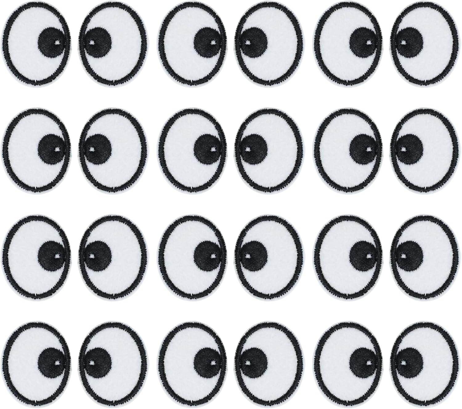 Amazon.com: Honbay 24PCS Black White Eye Iron On Patches Sew On Patches ...
