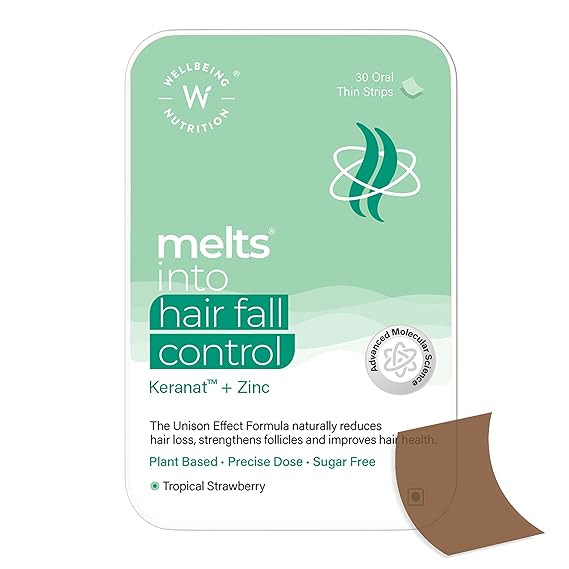 Wellbeing Nutrition Melts Hair Fall Control (30 oral strips) | Keranat ...