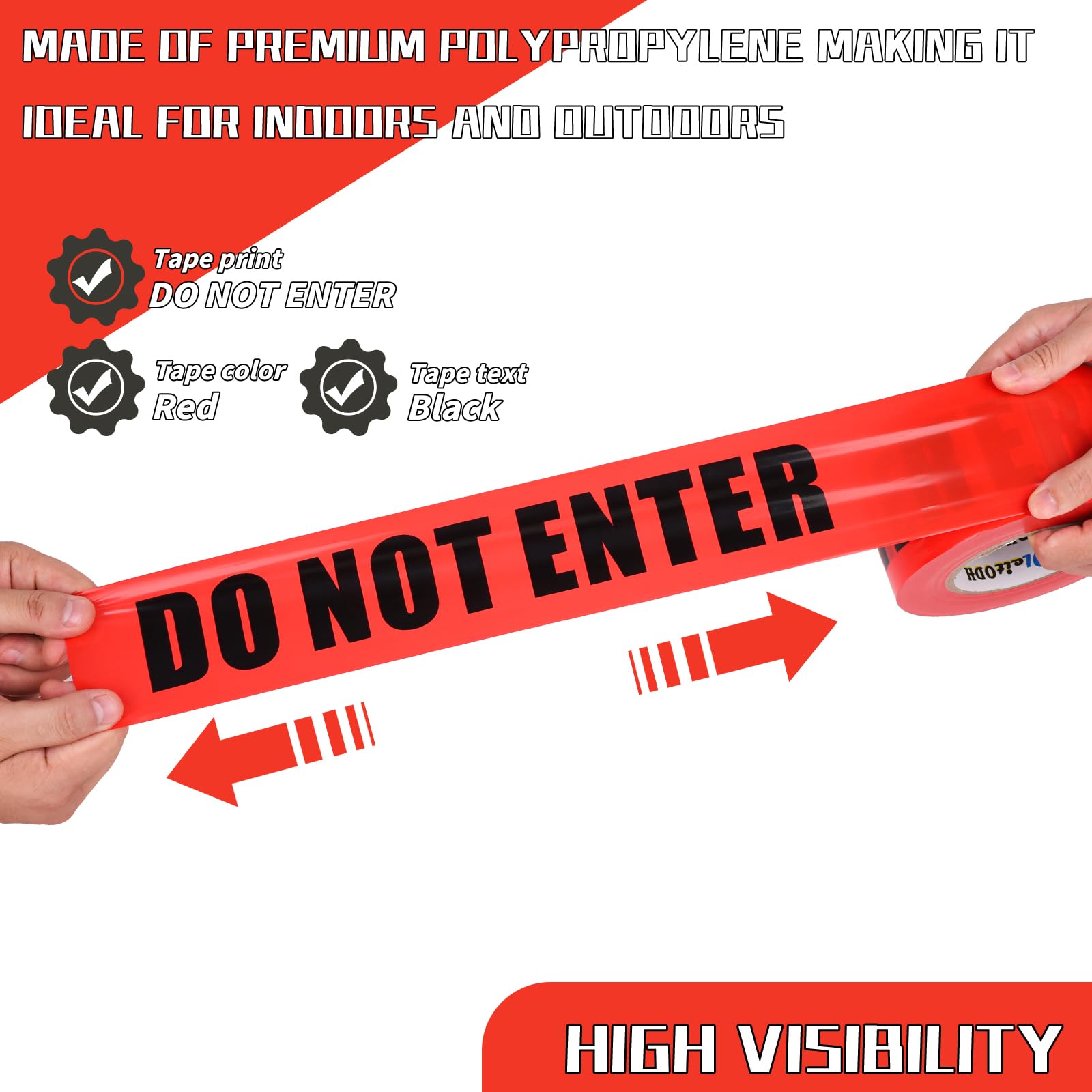 Snapklik.com : Oleitodh Red Do Not Enter Tape 4 Pack 3 Inch X 1000 Feet ...