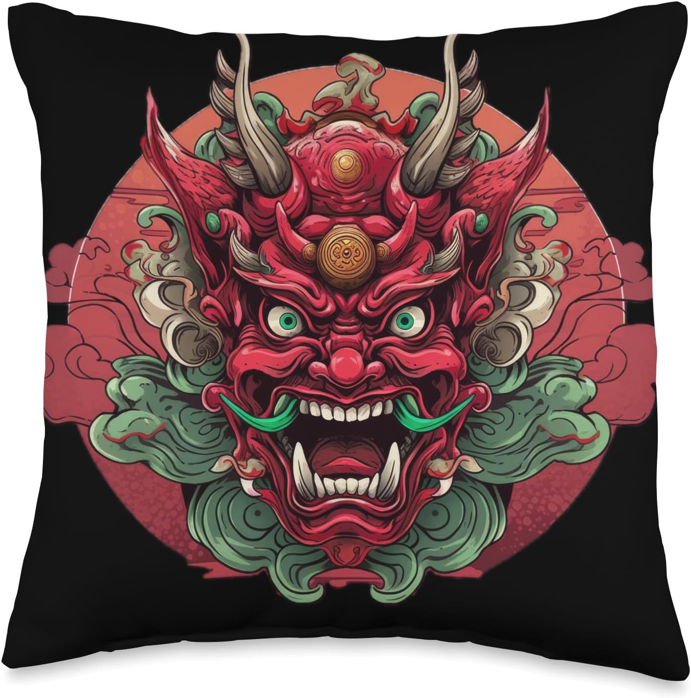 Amazon.com: Japanese Demon Gift Ideas Japanese Demon Face Mask Harajuku ...