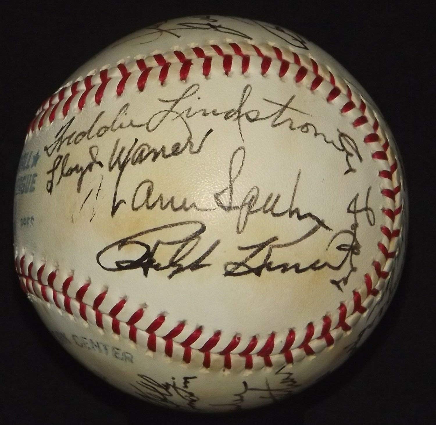 Stan Coveleski Autographed Signed Lloyd Waner Freddie Lindstrom Red ...