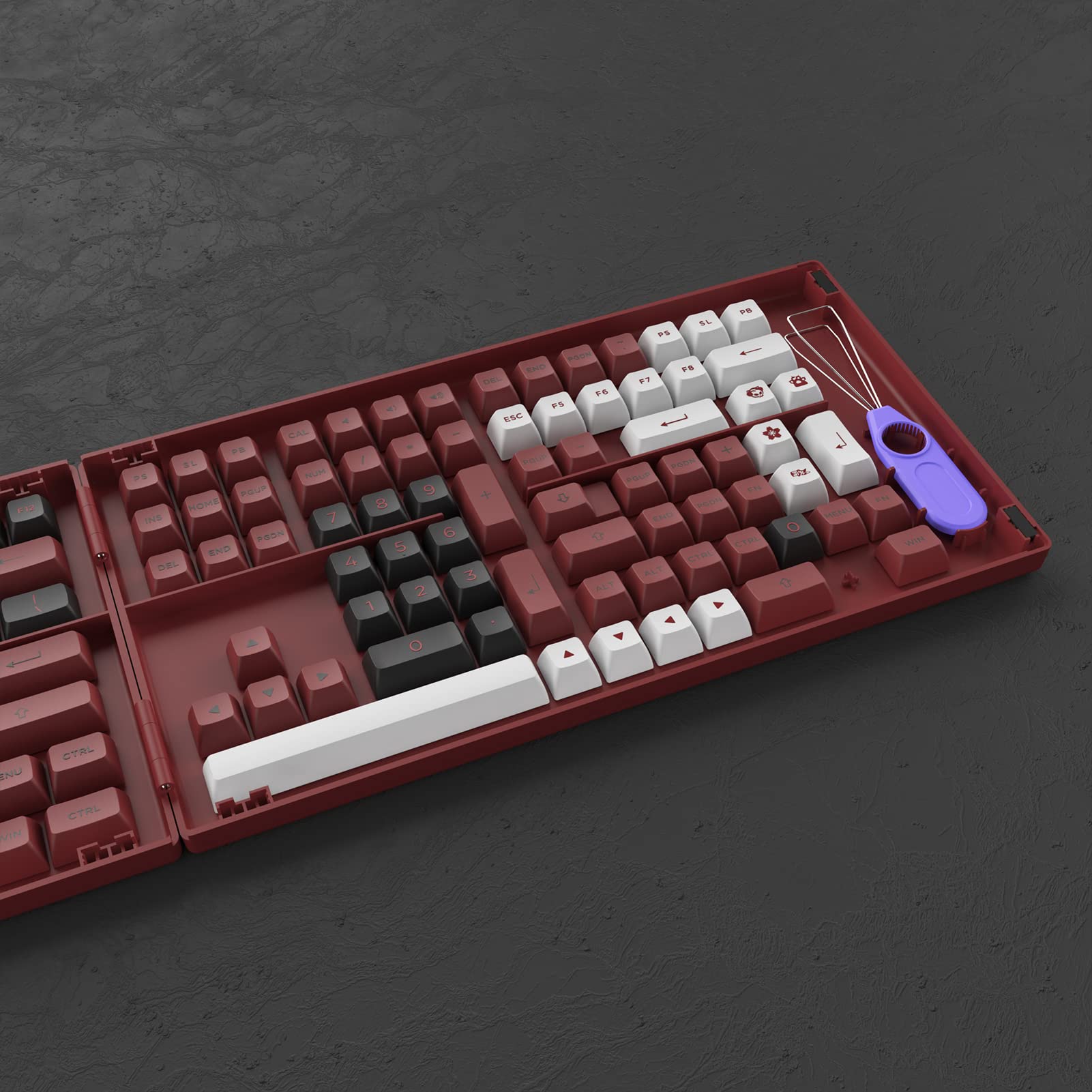 Akko Bred 158-Key ASA Profile PBT Double-Shot Keycap Set for Mechanical ...