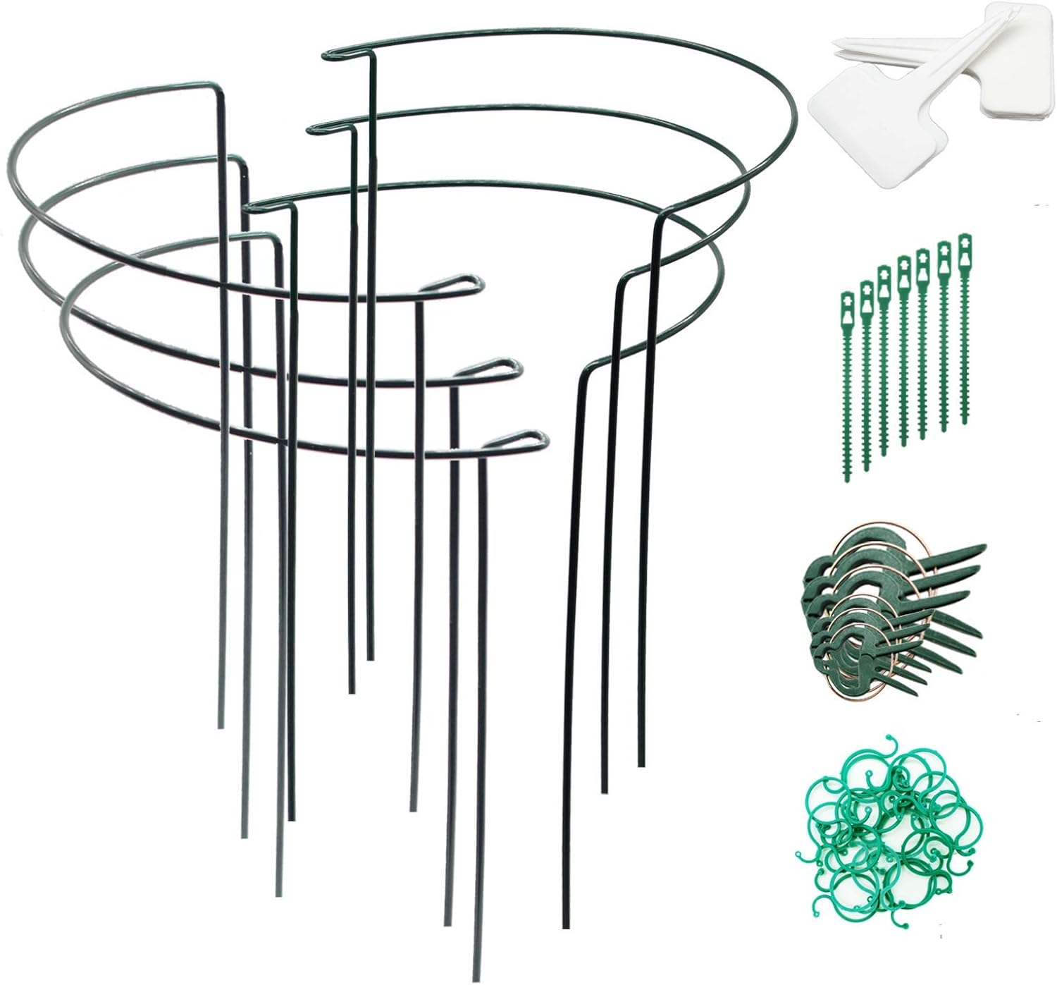 Amazon.com : Plant Support Stakes, 6 Pack Versatile Half-Round Plant ...