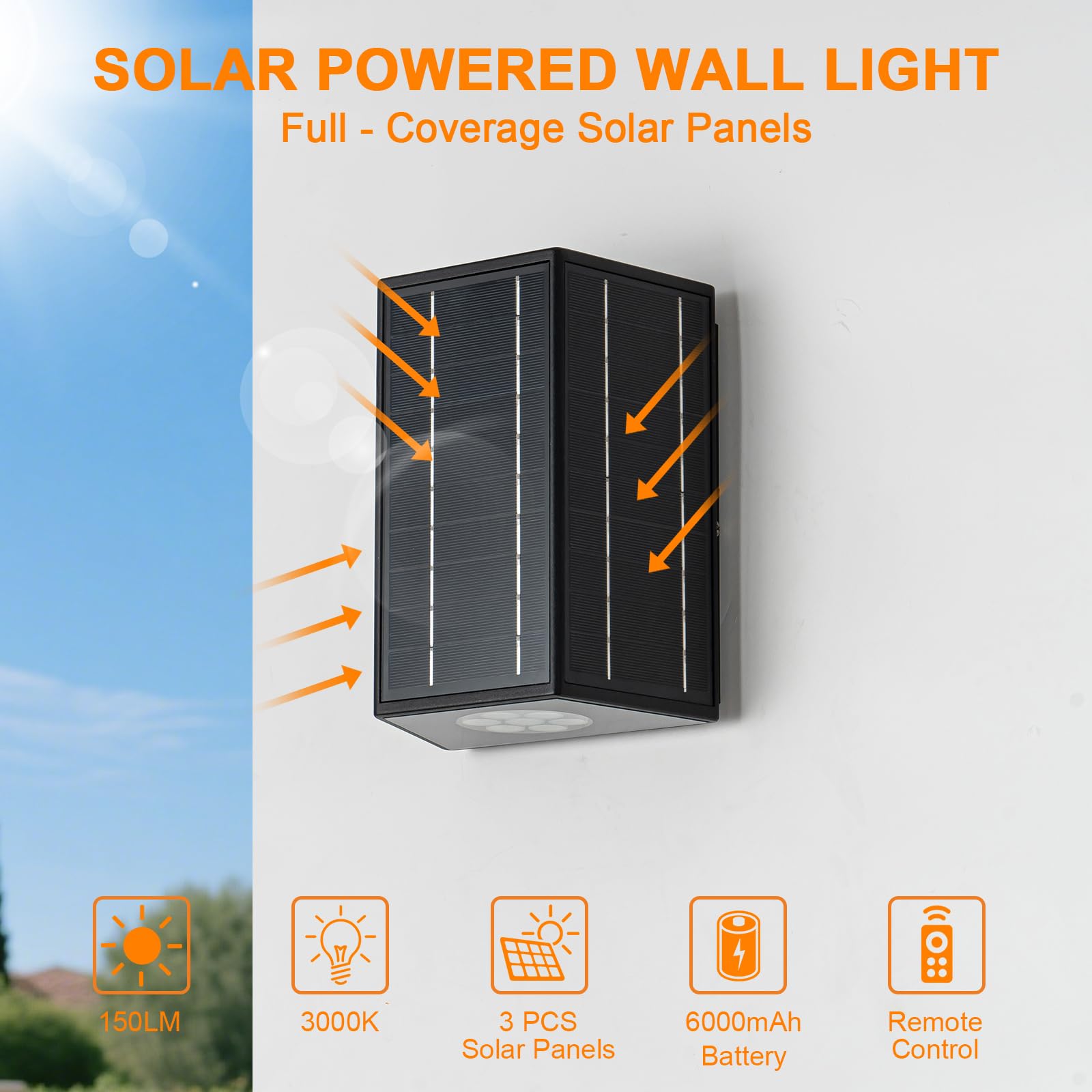 Snapklik.com : Outdoor Solar Wall Light, Dusk To Dawn Outdoor Light ...