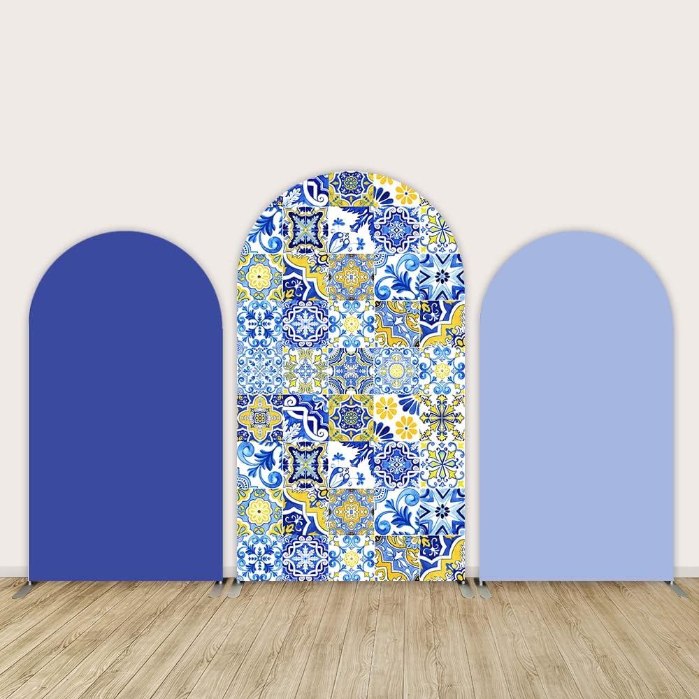 Amazon.com : Mediterranean Lemon Arch Backdrop Cover Double-Sided ...
