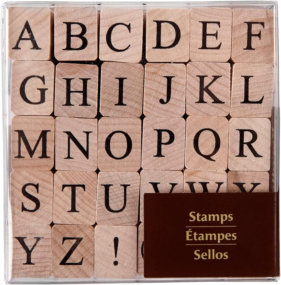 Amazon.com: Medium Uppercase Alphabet Wood Stamps by Recollections ...