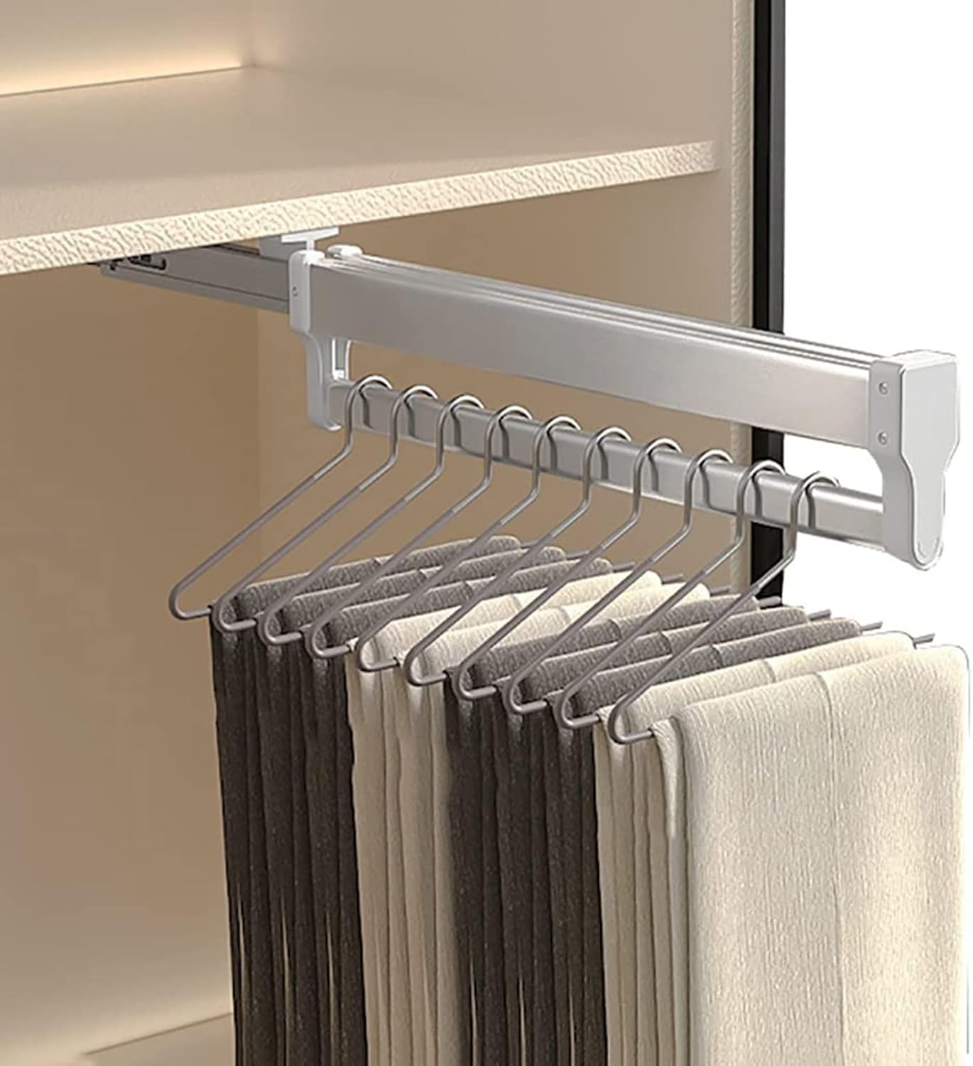 Amazon.com: THEGA Stainless Steel Wardrobe Rail Tube - Extendable Pull ...
