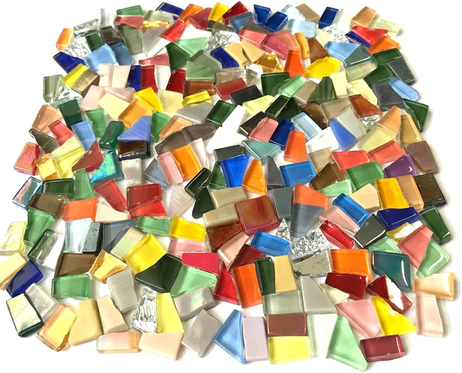 Qililandiy 250g Mixed Shapes Glass Mosaic Tiles Stained Mosaic Tiles ...