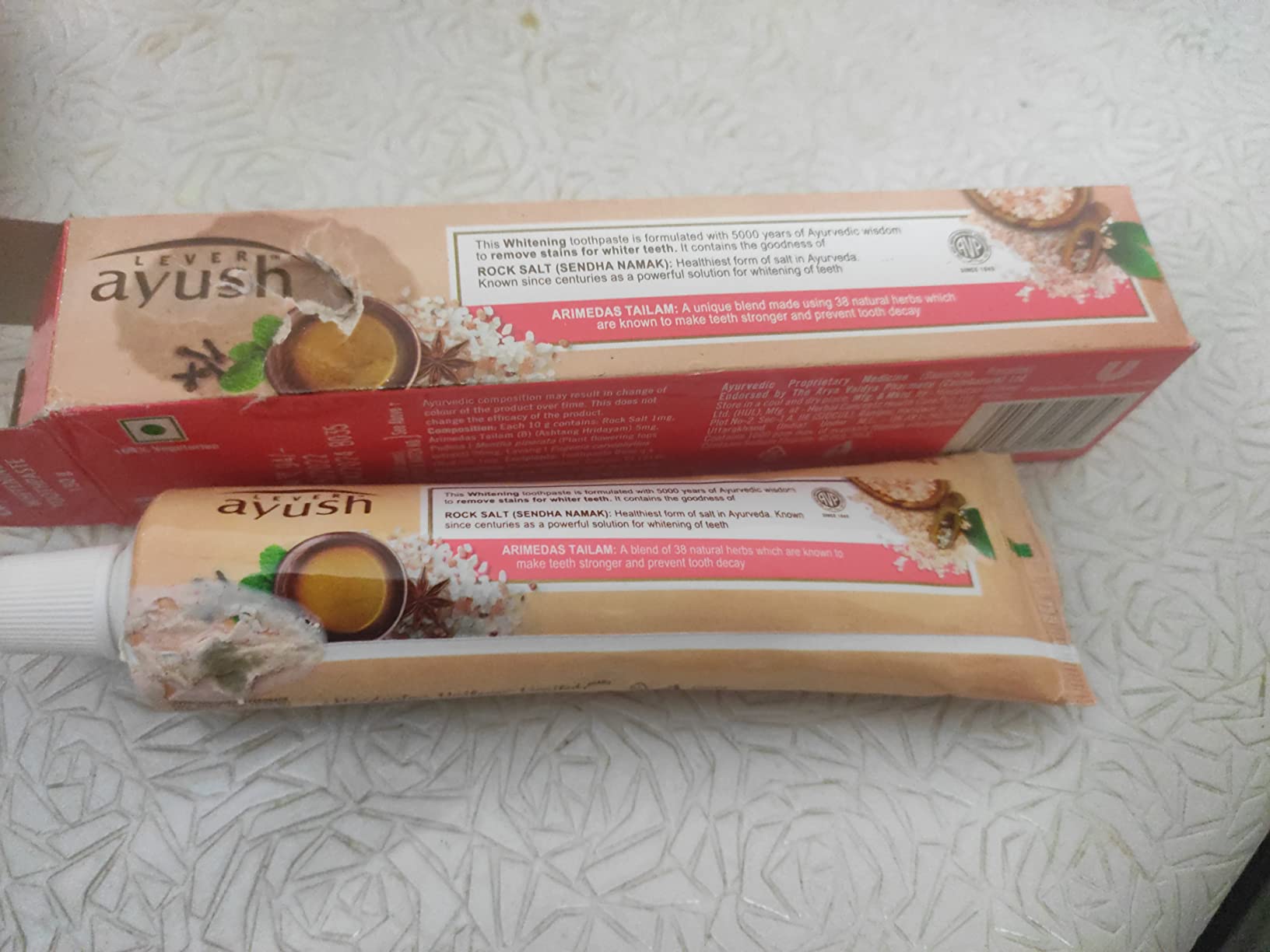 Buy Lever Ayush Whitening Toothpaste - Rock Salt, 300g Combo Pack ...