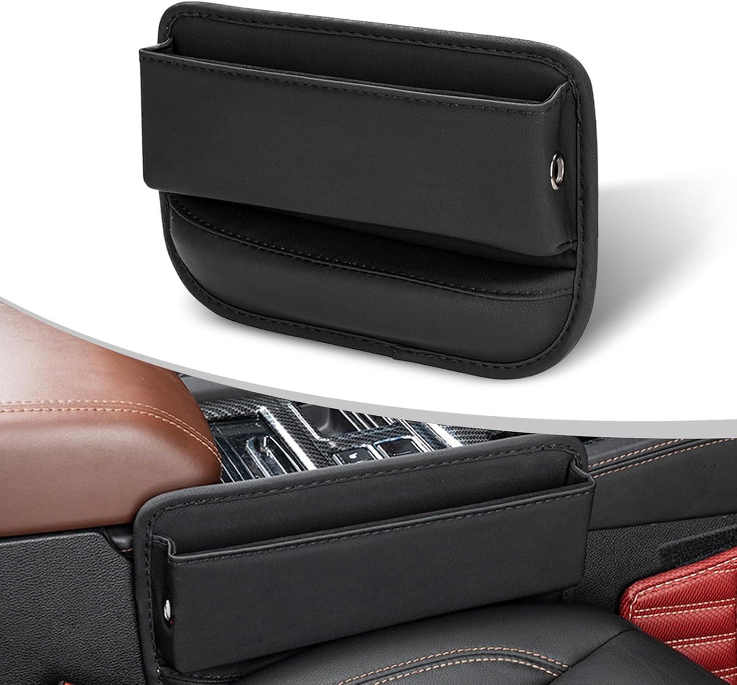 Amazon.com: Yumfugu Pack-1 Car Seat Storage Box, Leather Car Side Seat ...